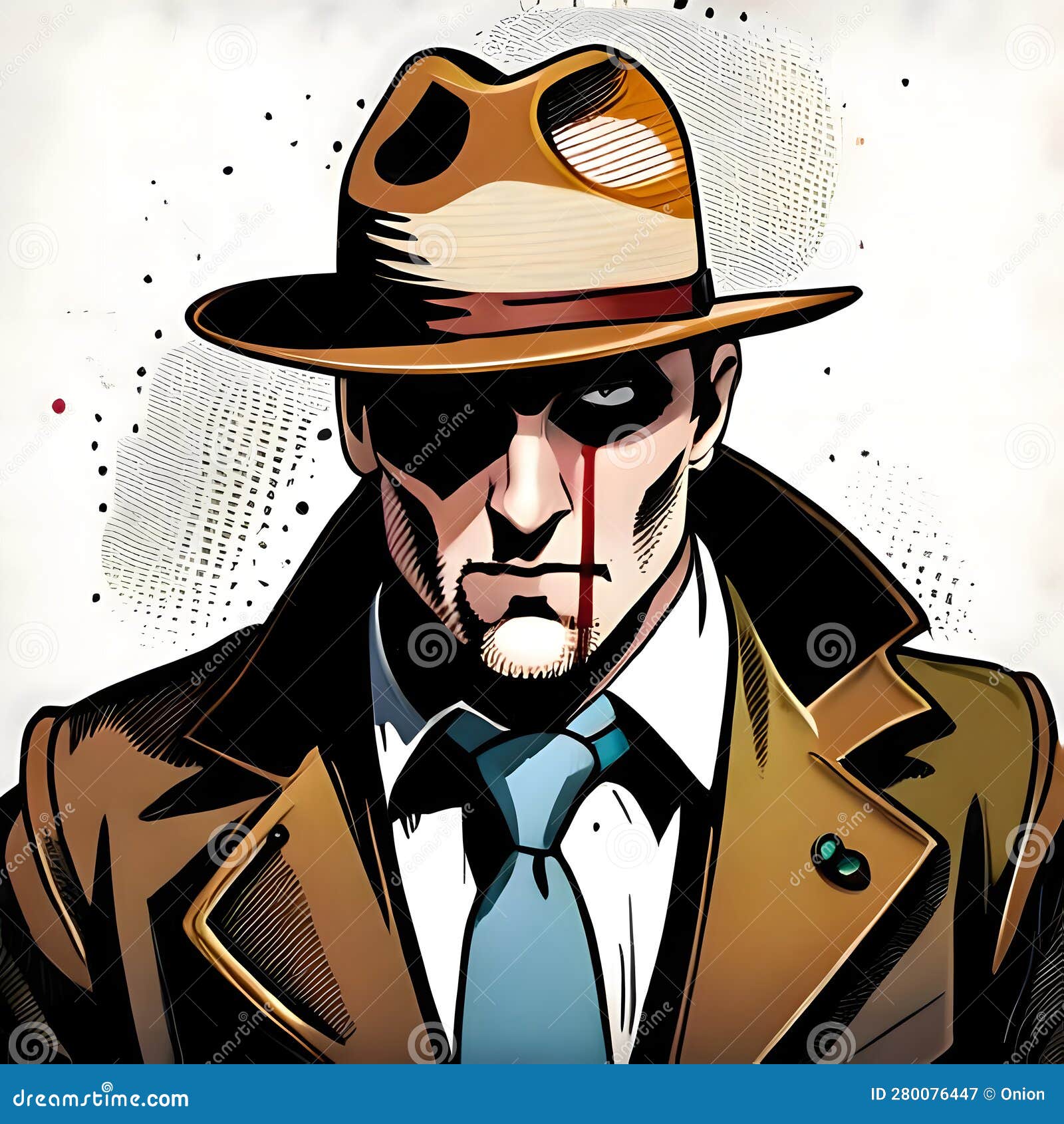 Cool Guy Graphic Illustration - Ai Generated Image Stock Illustration ...