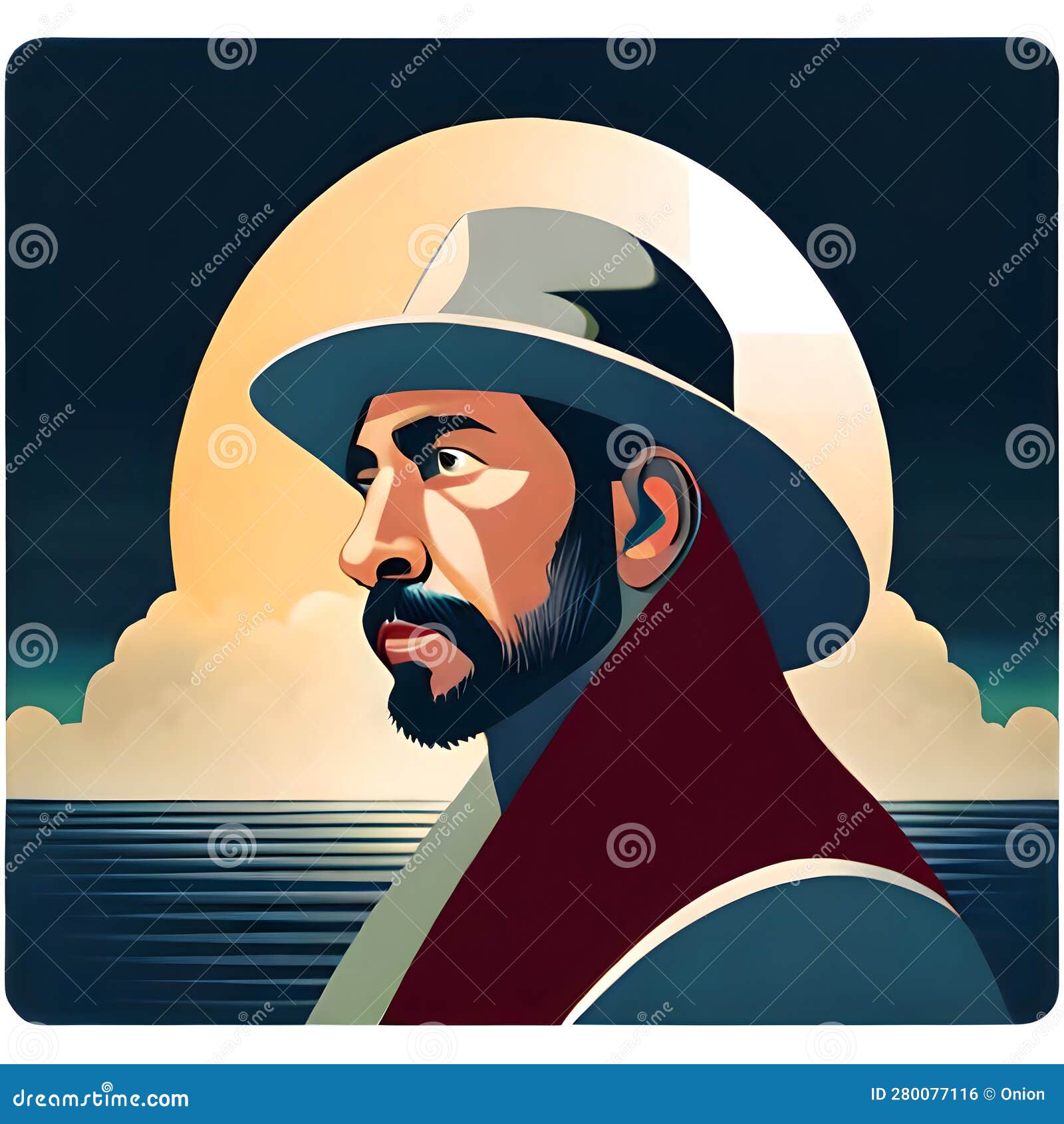 Cool Guy Graphic Illustration - Ai Generated Image Stock Illustration ...