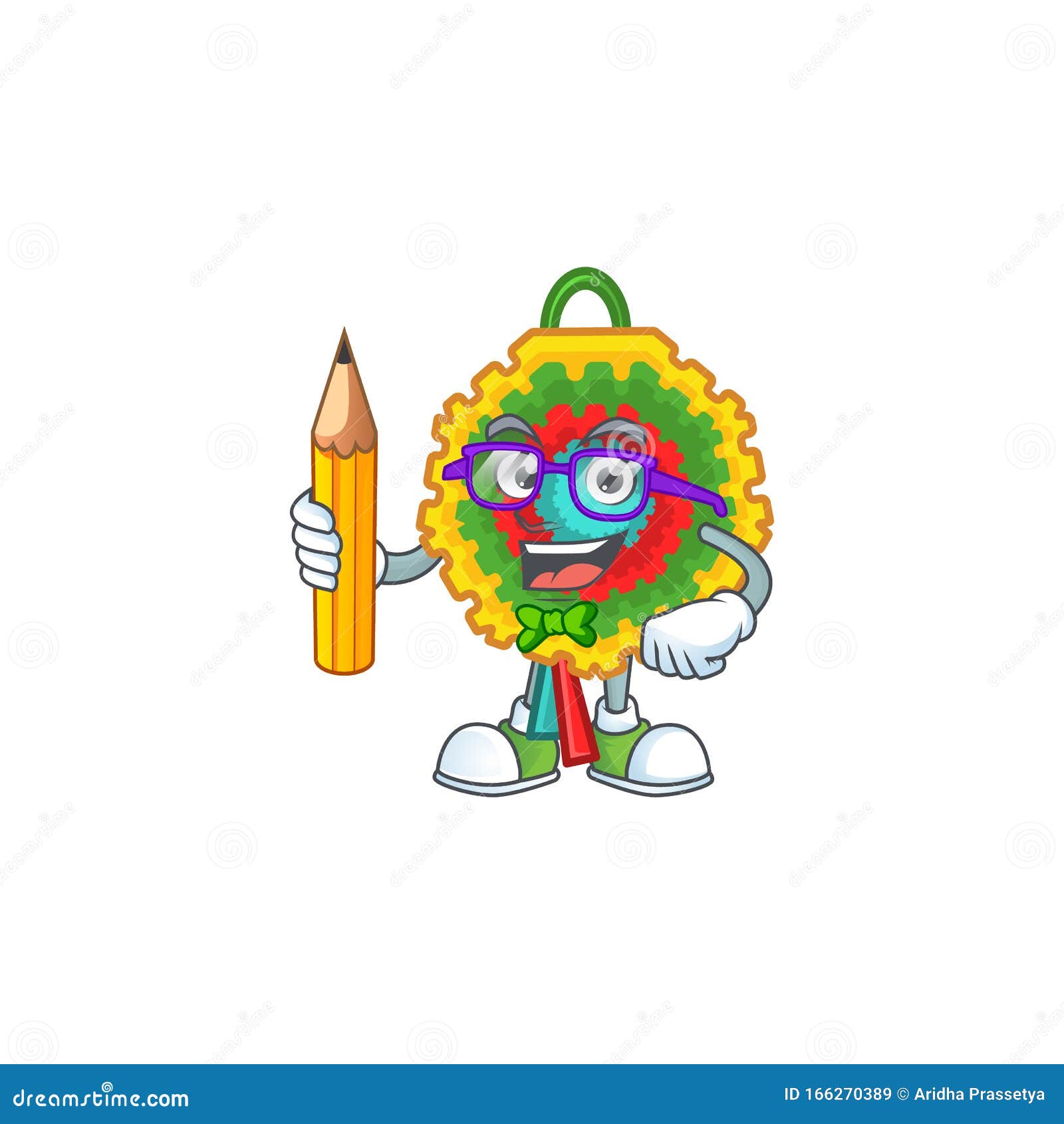 Pinata Character On A Stylized Waiter Look Vector Illustration ...