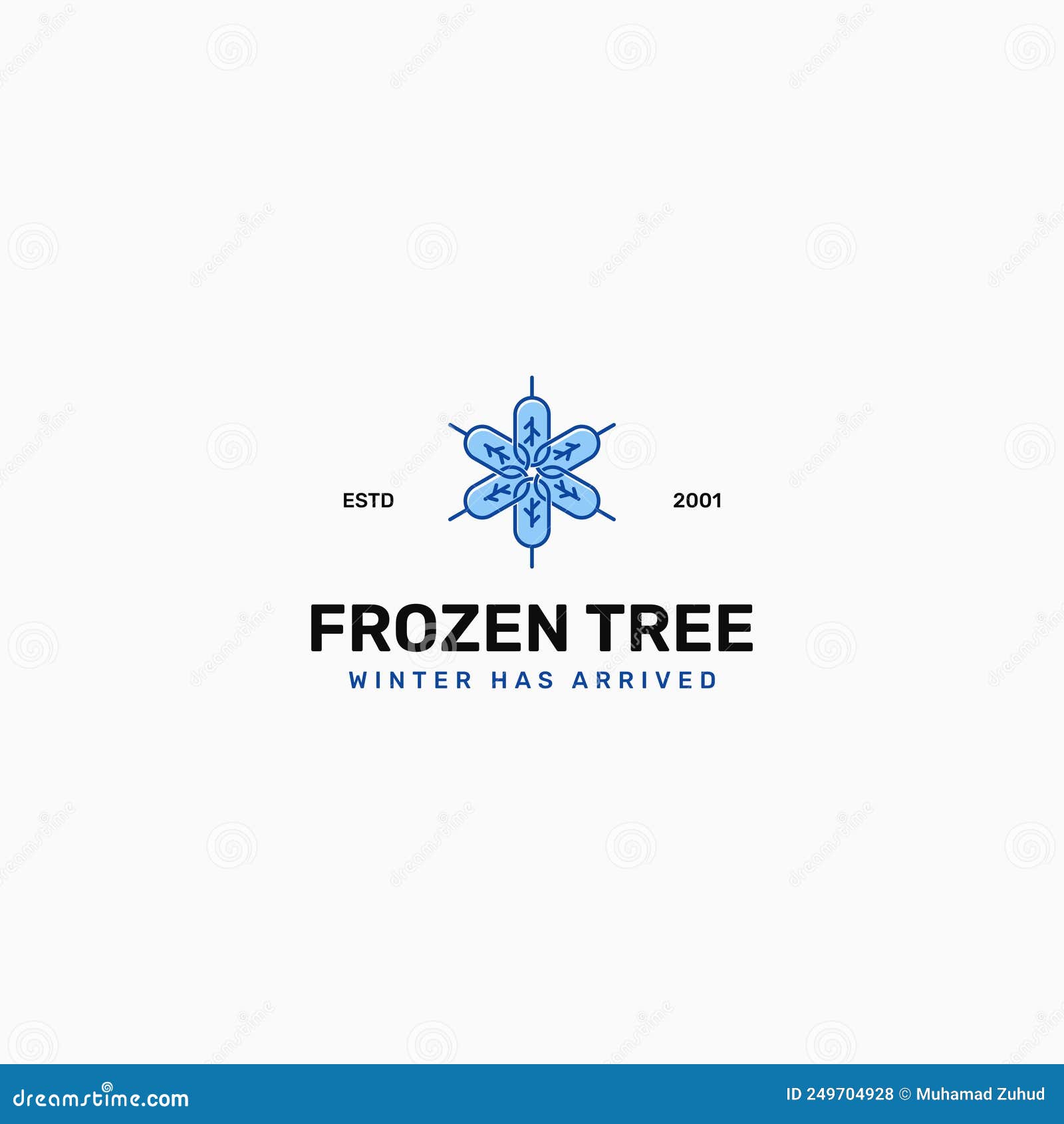 Cool Snow Logo and Abstract Leaves Stock Vector - Illustration of ...