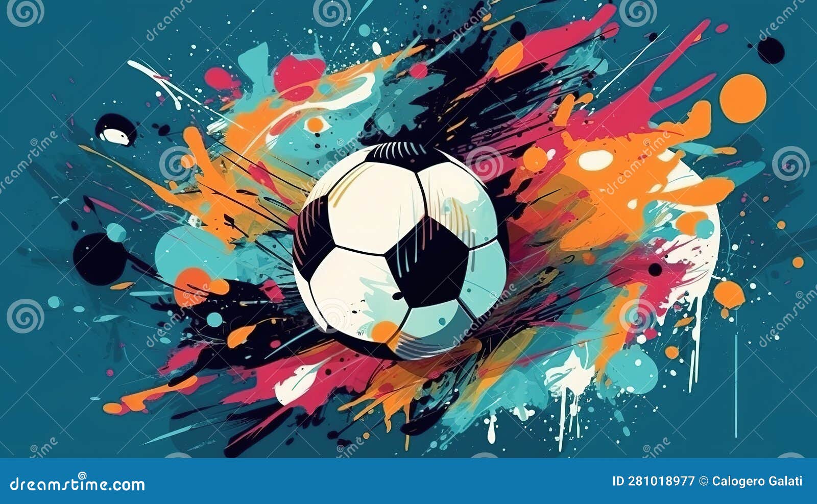 Soccer. Cool Vector Soccer Football Player Standing Full Length ...