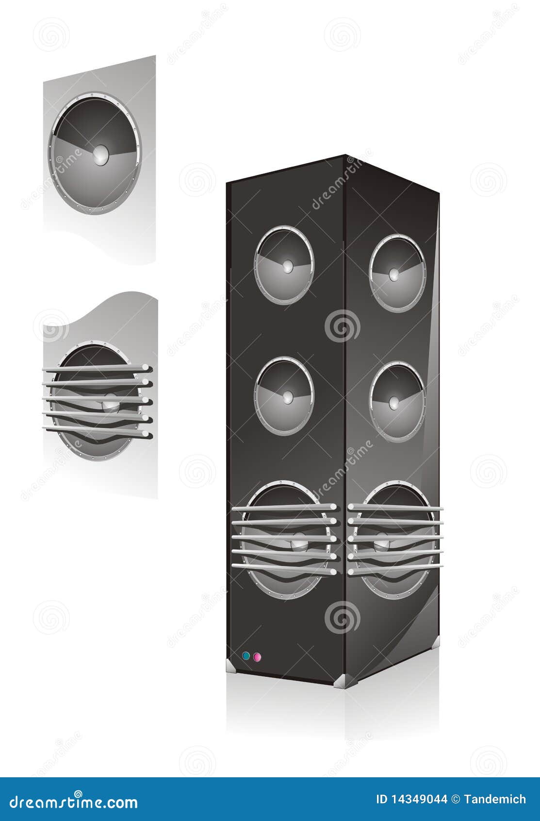 Cool Sound System. Isolated. Stock Illustration - Illustration of ...
