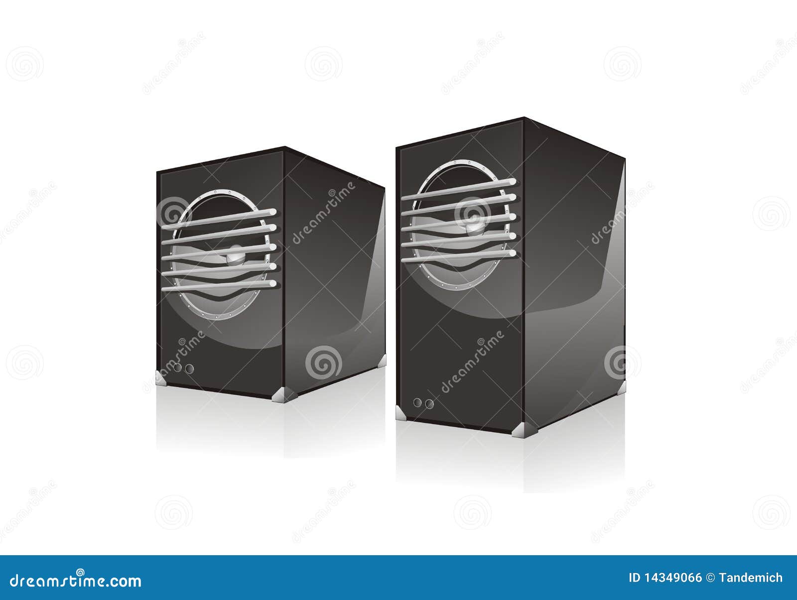 Cool Sound System. Isolated. Stock Illustration - Illustration of boom ...