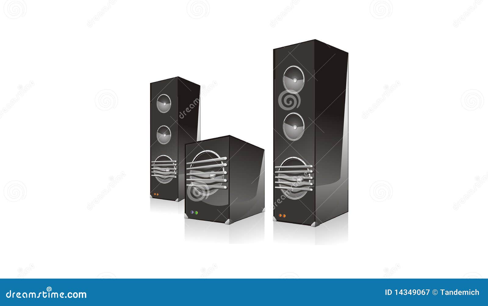 Cool Sound System. Isolated. Stock Illustration - Illustration of dolby ...