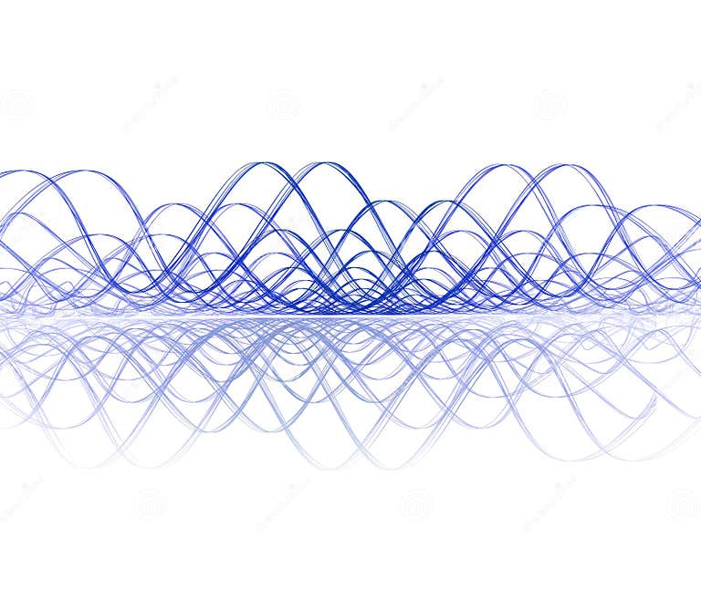 Cool Soundwave with Reflection Stock Illustration - Illustration of ...