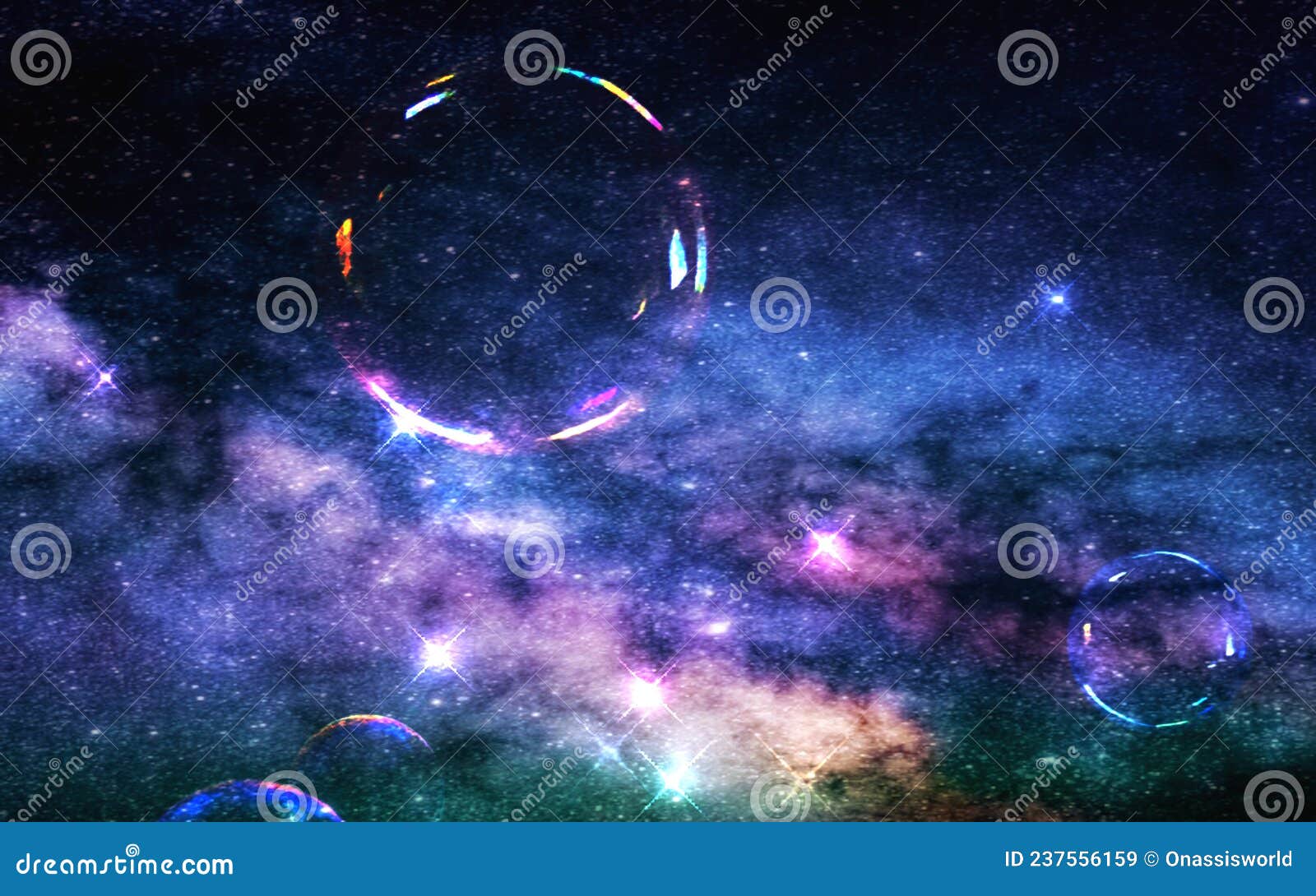 Cool Space Stars Planets Abstract Background Stock Illustration ...
