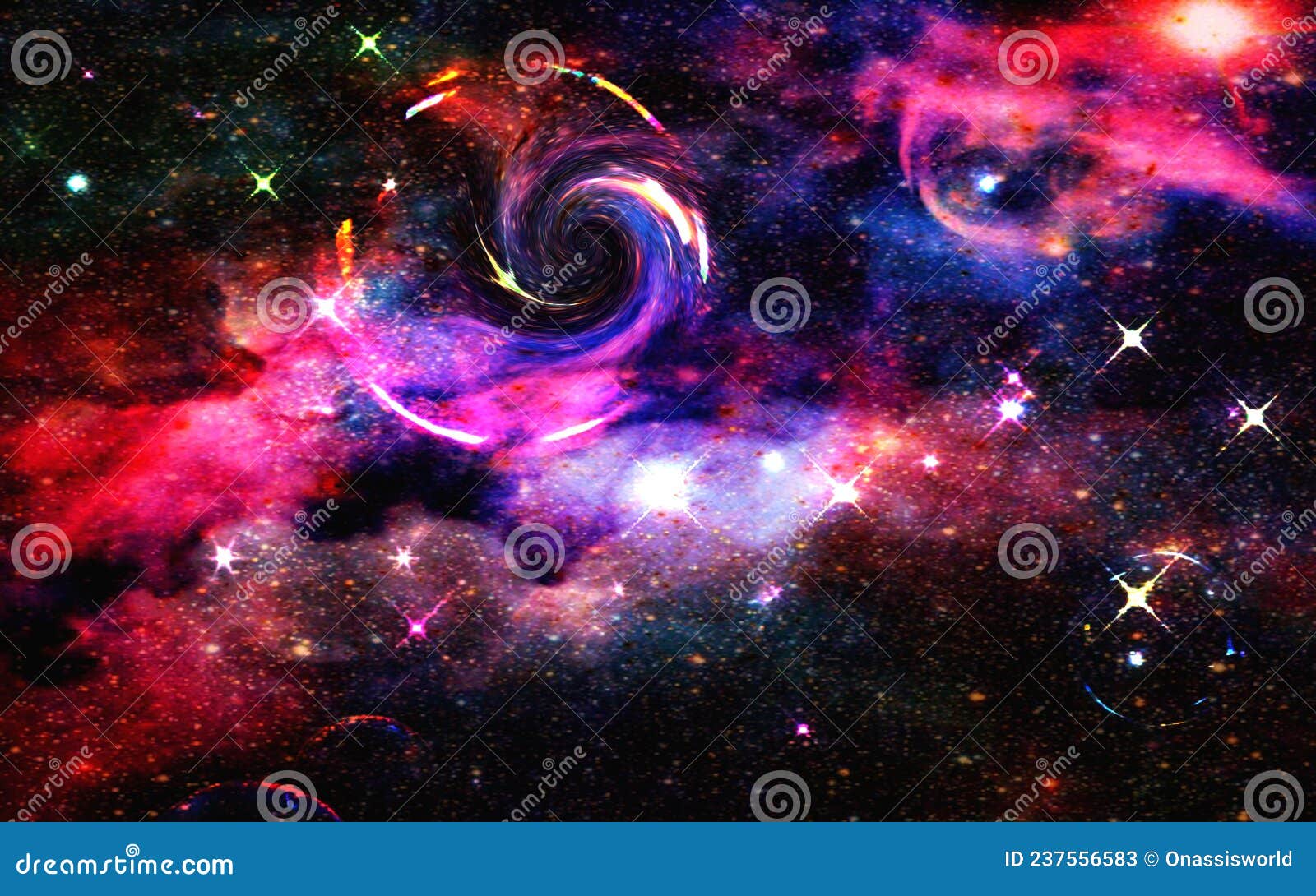 Cool Space Stars Planets Abstract Background Stock Illustration ...