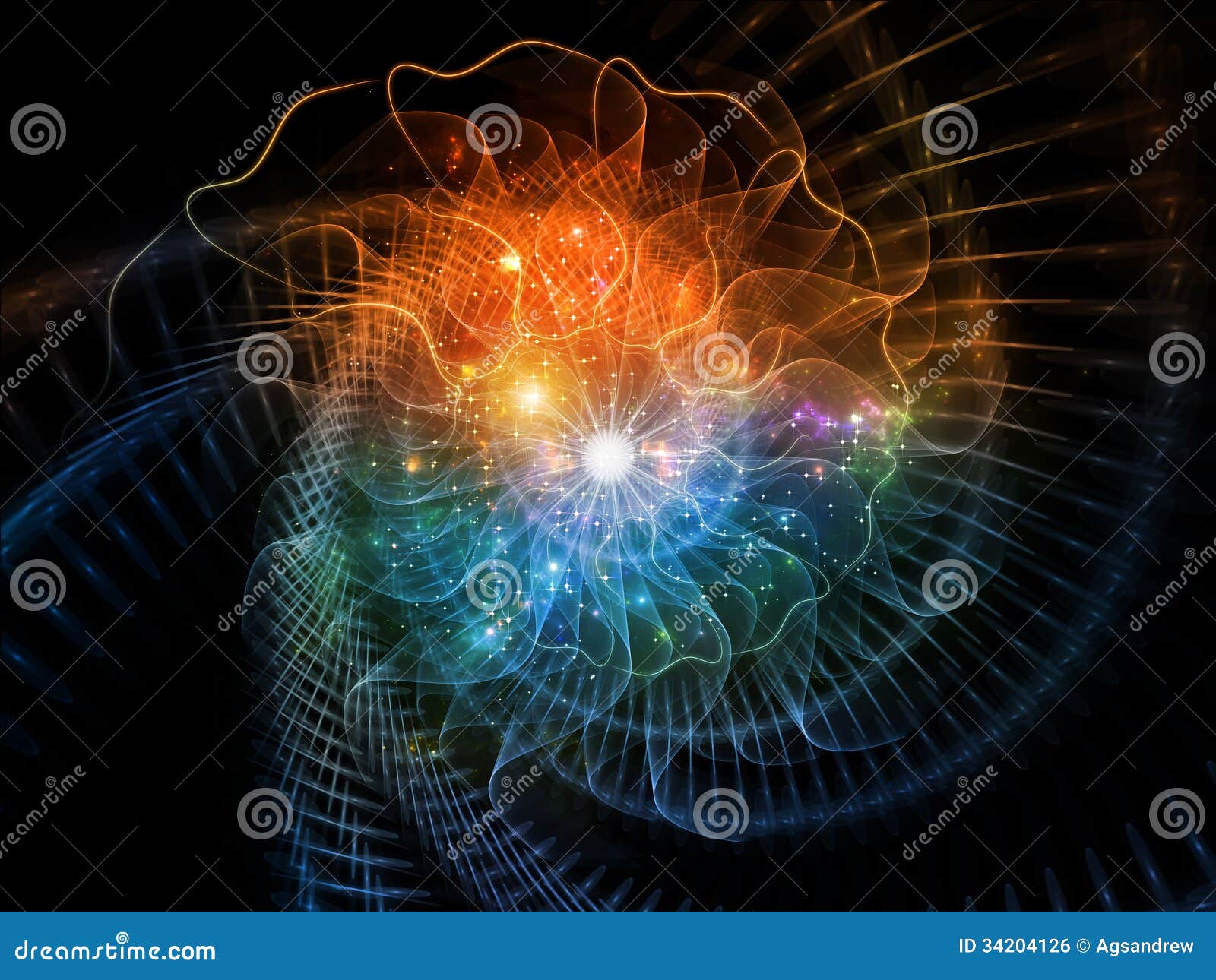 Cool Spiral stock photo. Image of concept, light, effect - 34204126