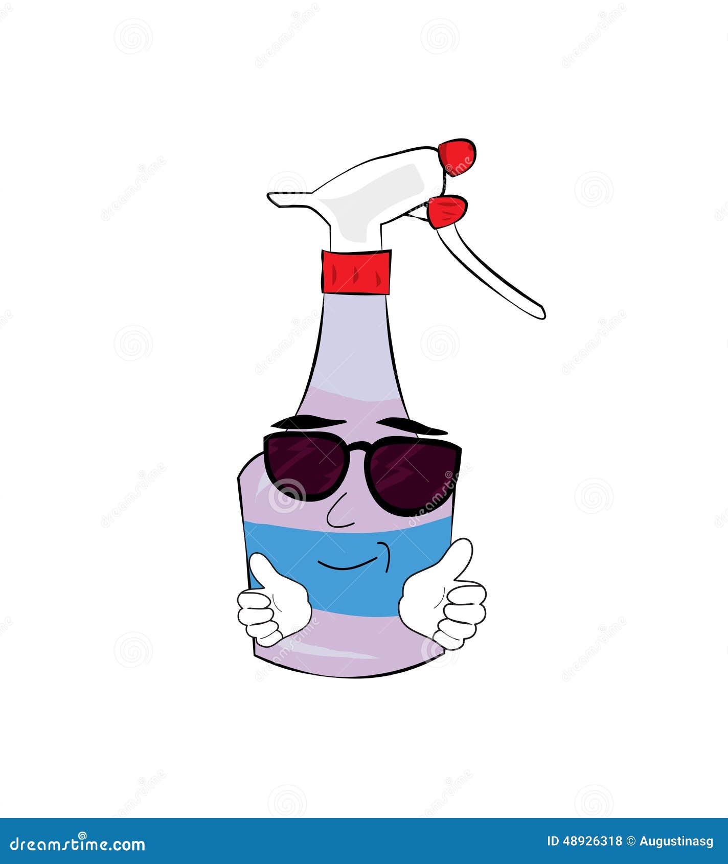 Cool spray bottle cartoon stock illustration. Illustration of symbol ...