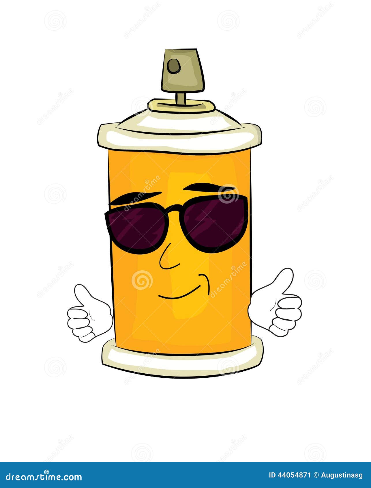 Cool spray can cartoon stock illustration. Illustration of square ...