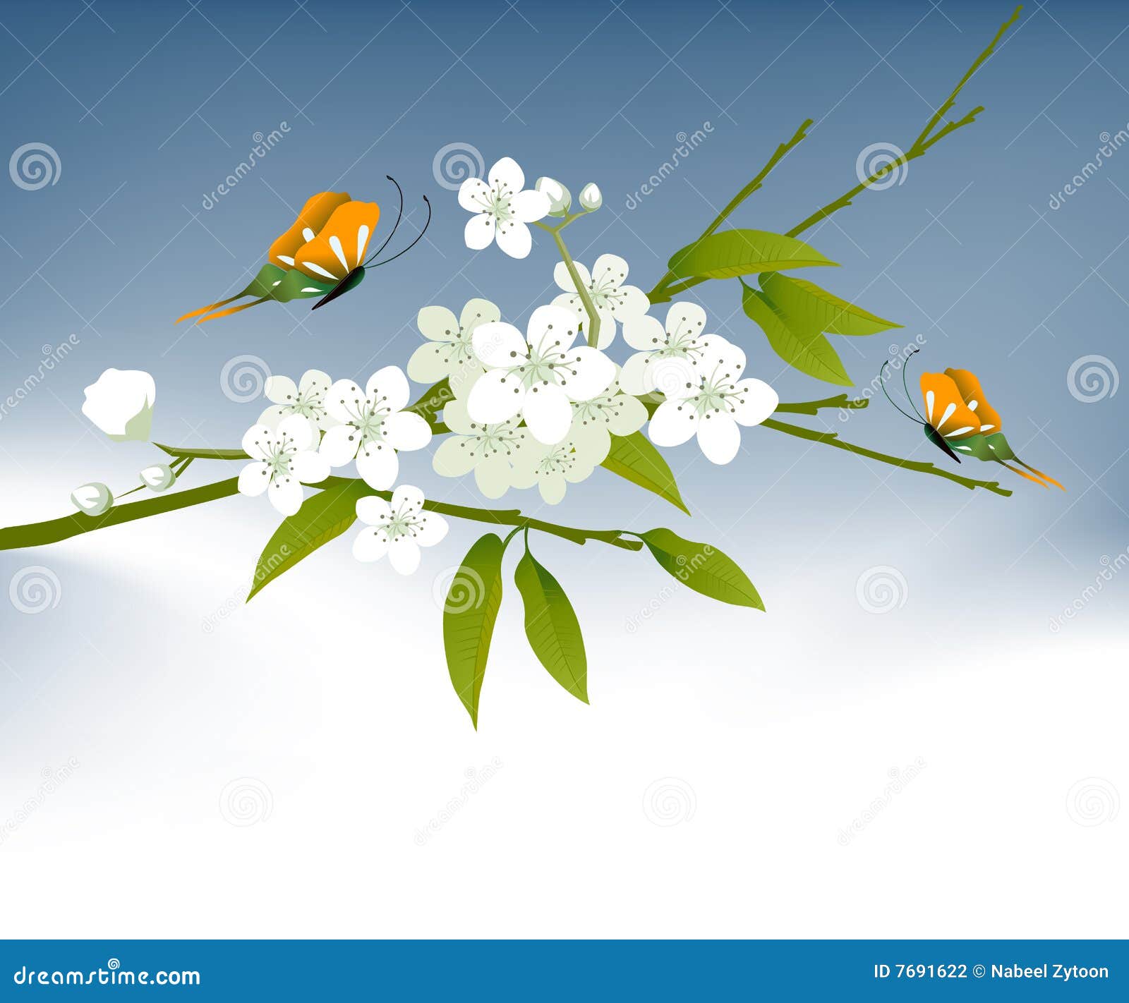Cool Spring 01 stock illustration. Illustration of nature - 7691622