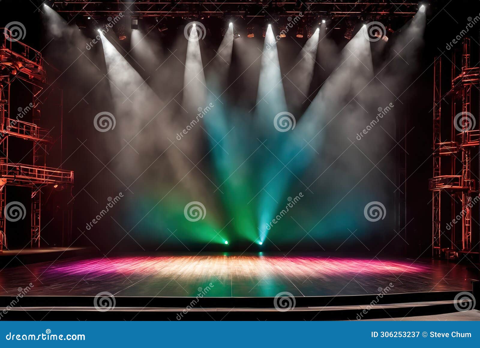 Cool Stage Spotlight Background Stock Illustration - Illustration of ...