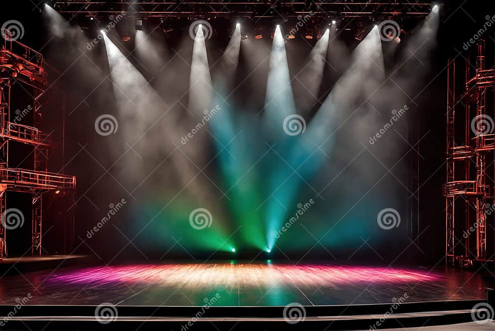 Cool Stage Spotlight Background Stock Illustration - Illustration of ...