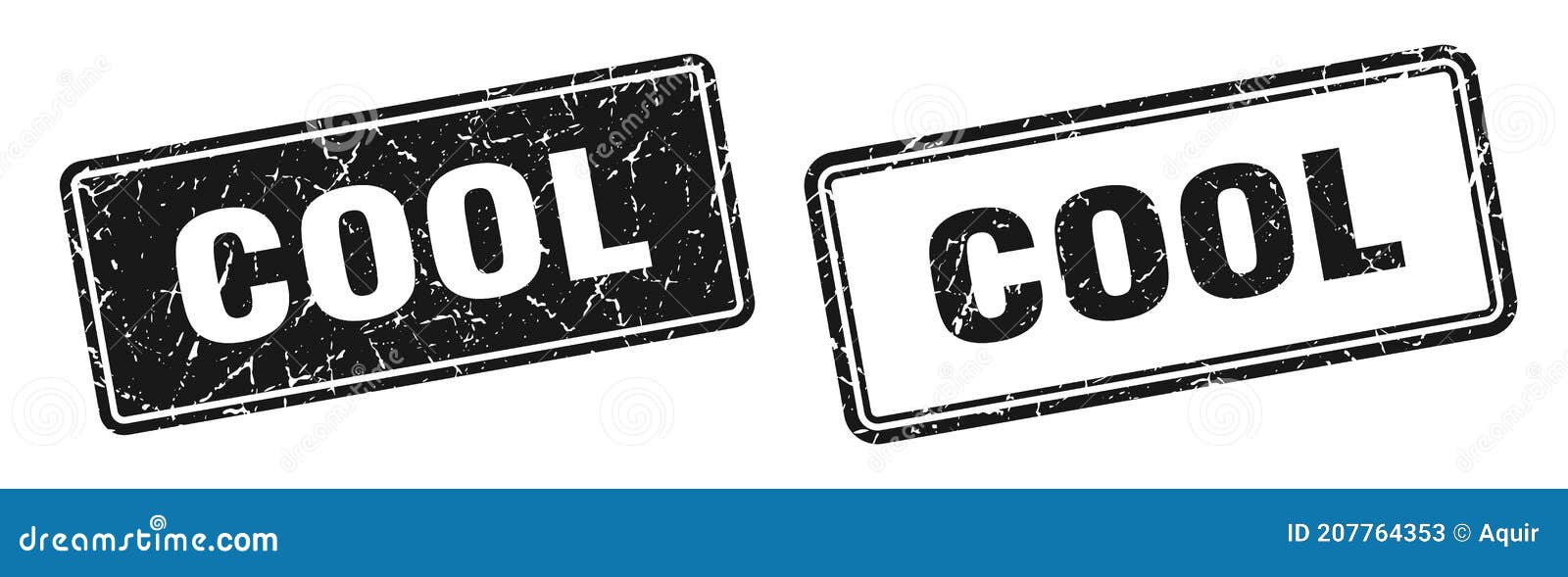 Cool Stamp Set. Cool Square Grunge Sign Stock Vector - Illustration of ...