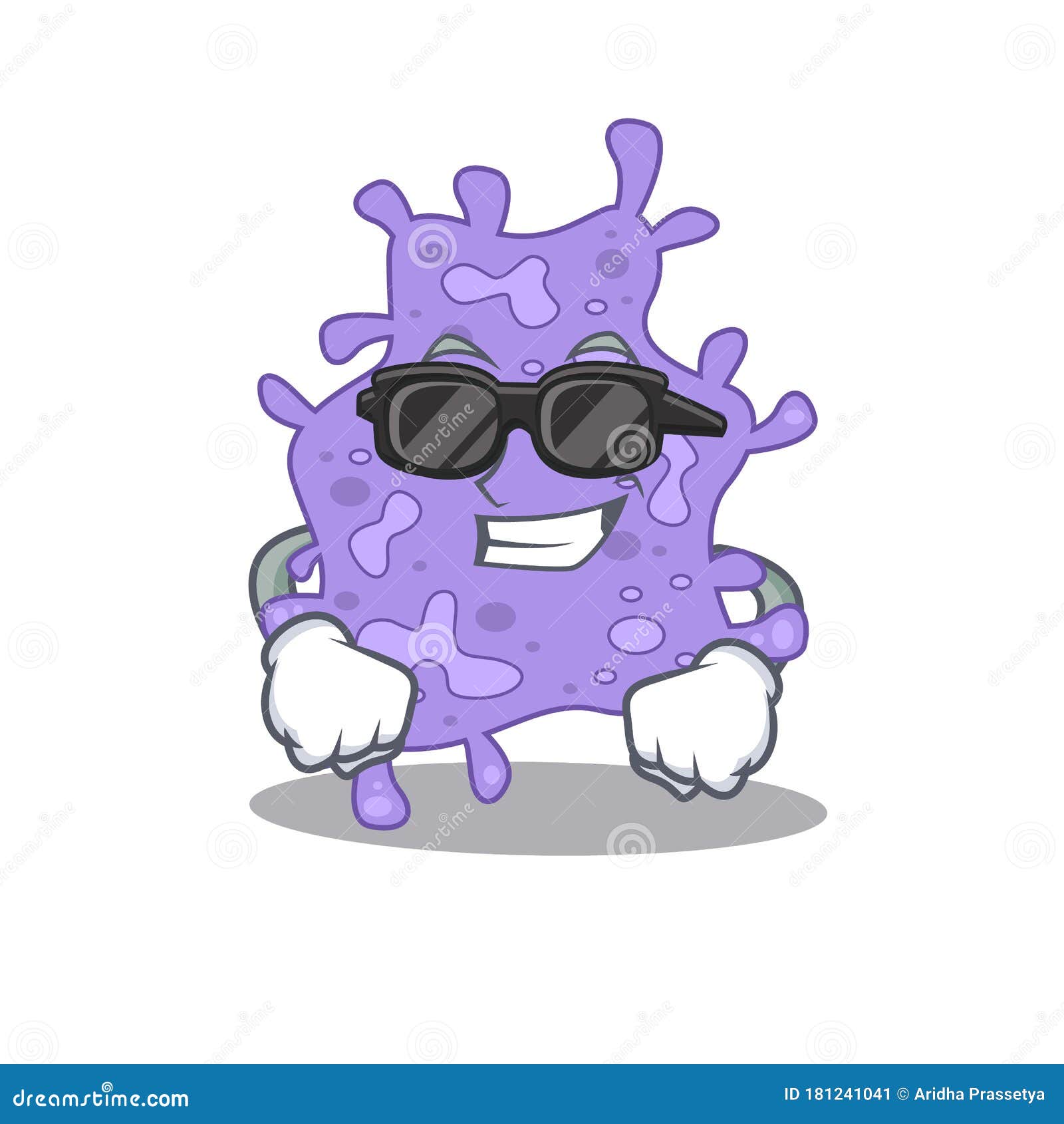 Cool Staphylococcus Aureus Cartoon Character Wearing Expensive Black ...