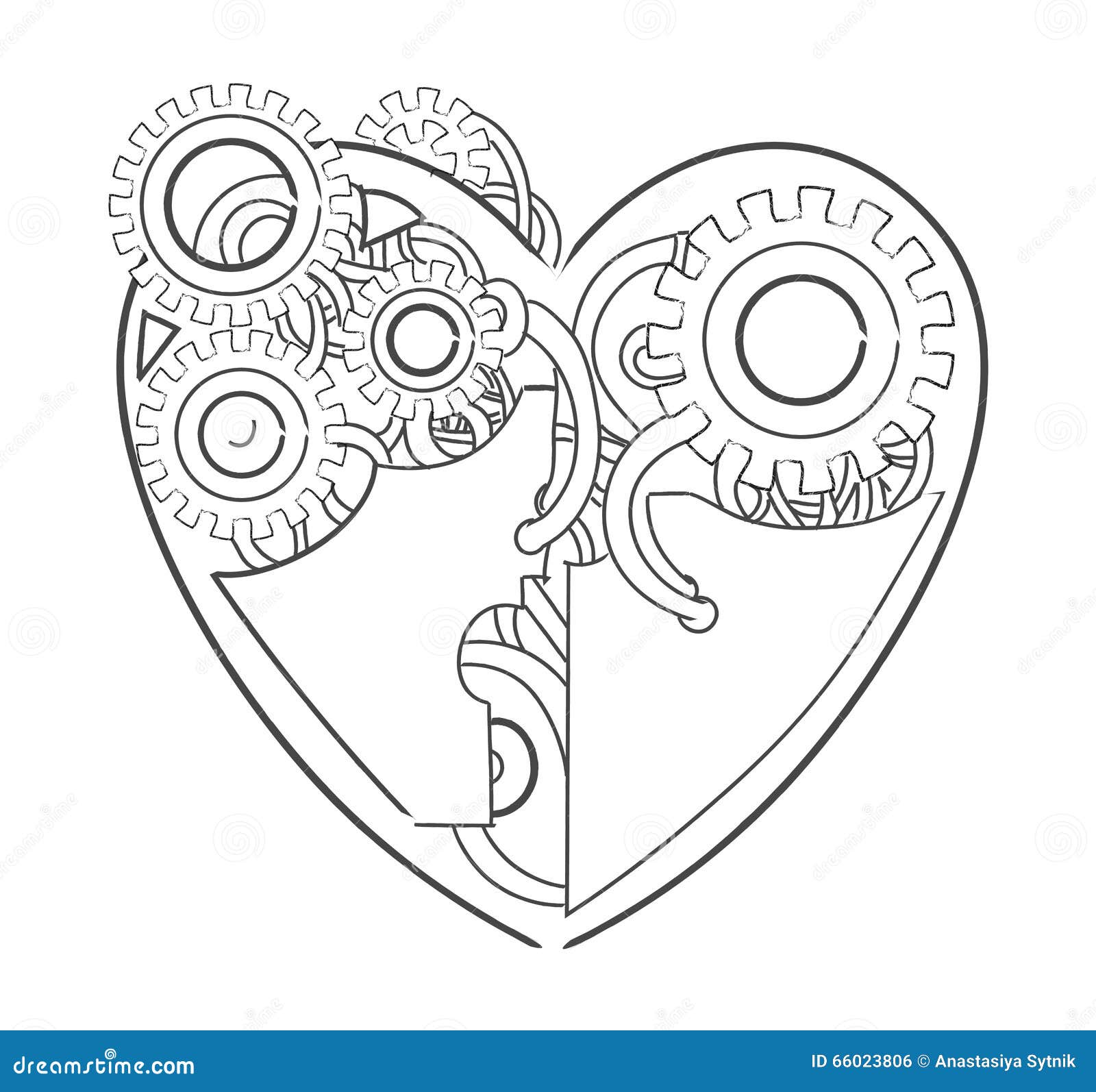 Steampunk Heart Illustration