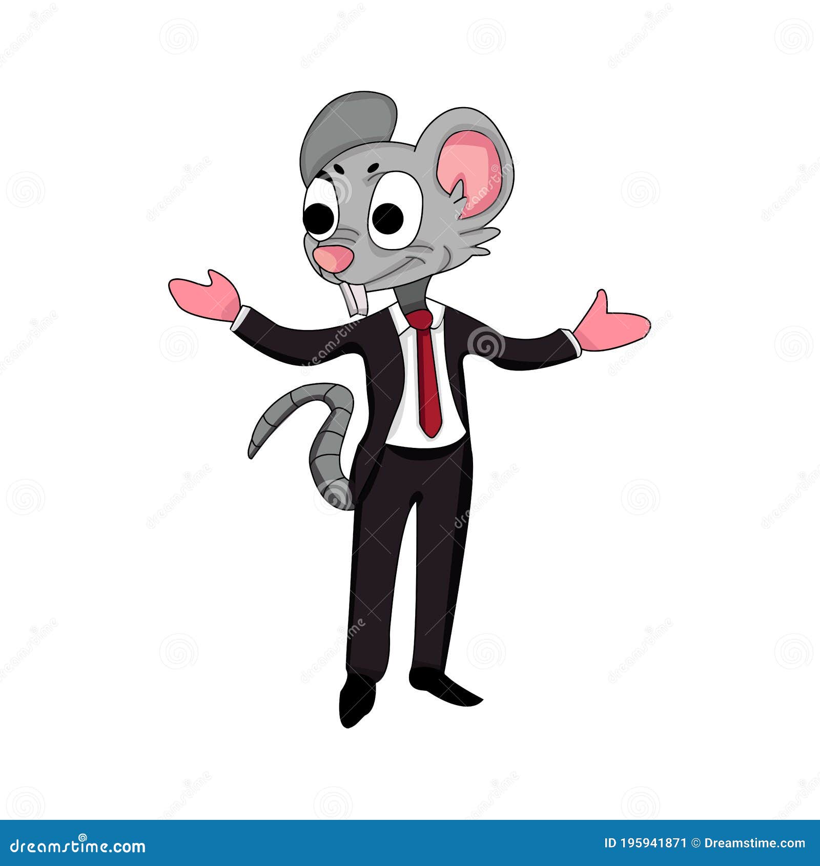 Cool Stel Boss Mouse Animal Stock Illustration - Illustration of ...