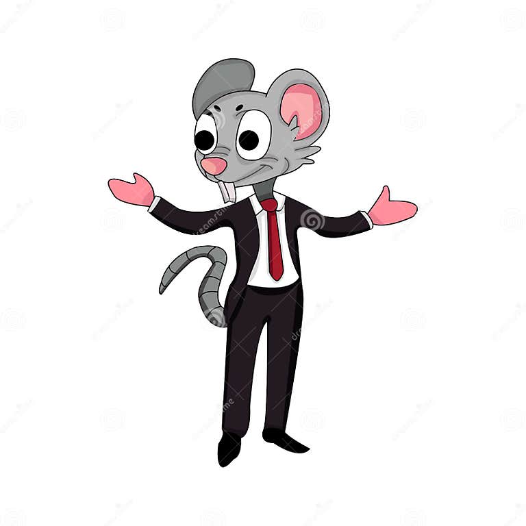 Cool Stel Boss Mouse Animal Stock Illustration - Illustration of ...