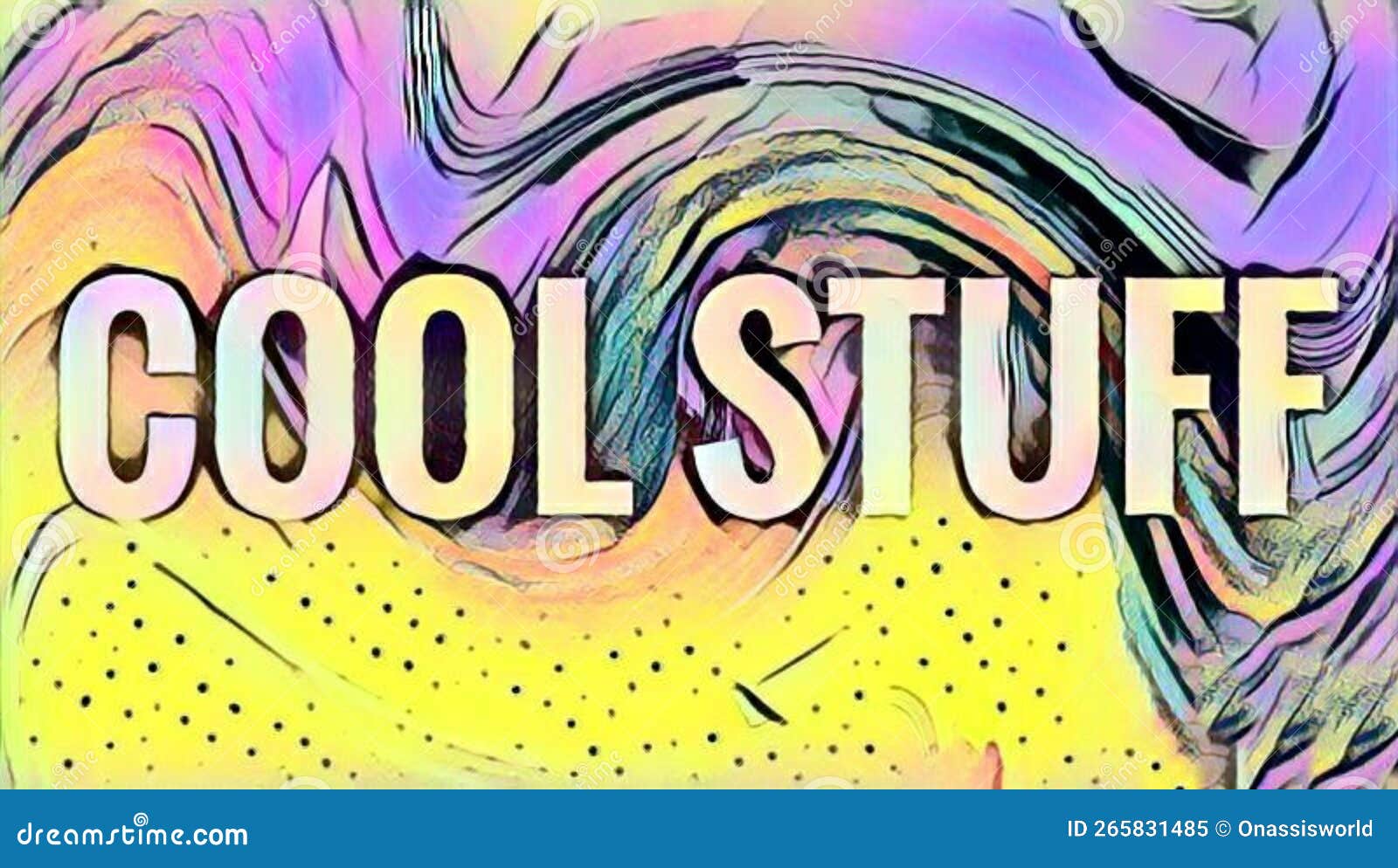 Cool Stuff Fun Abstract Background Header Illustration Stock ...