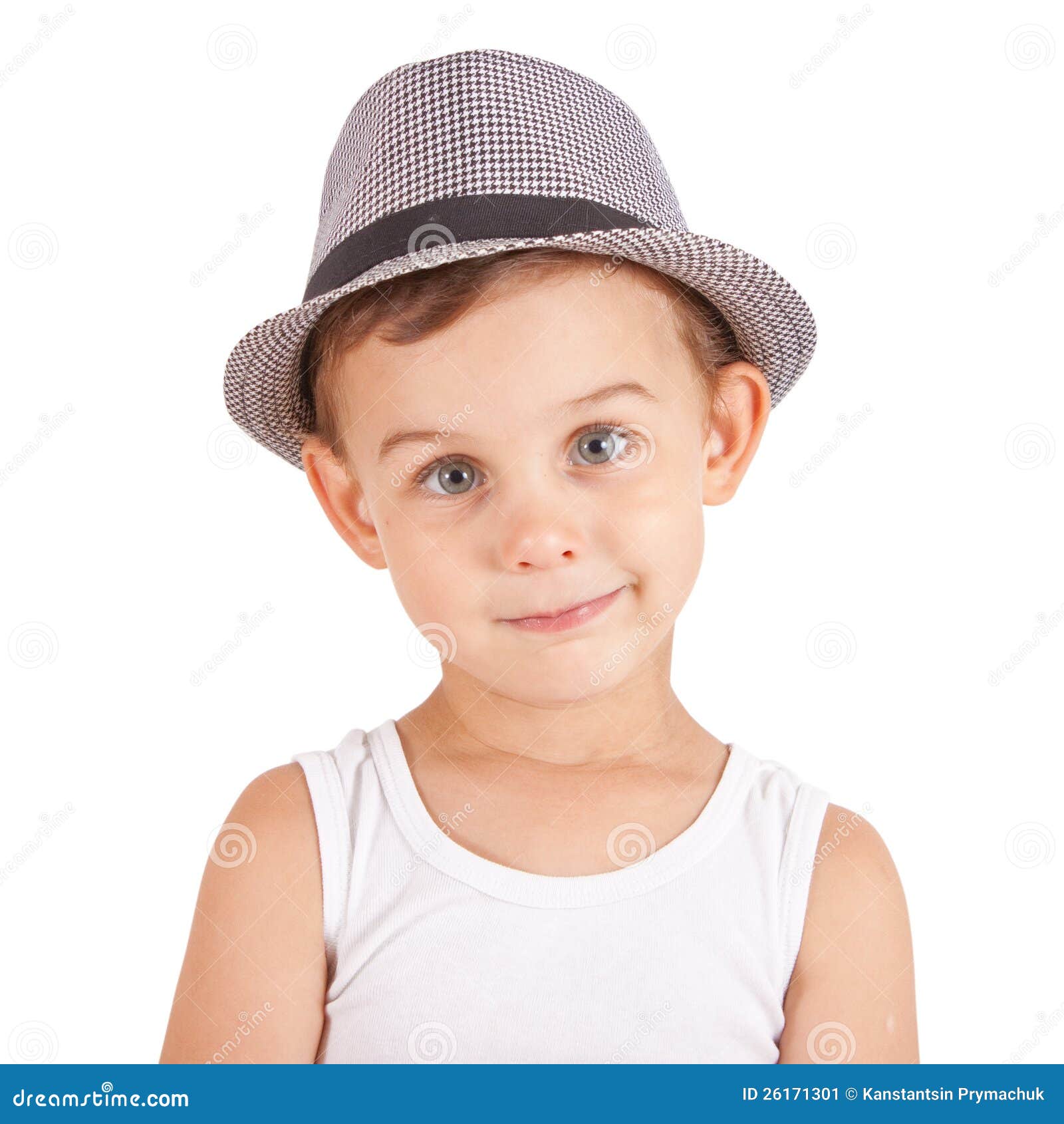Cool Stylish Little Boy In A Hat Stock Image - Image: 26171301