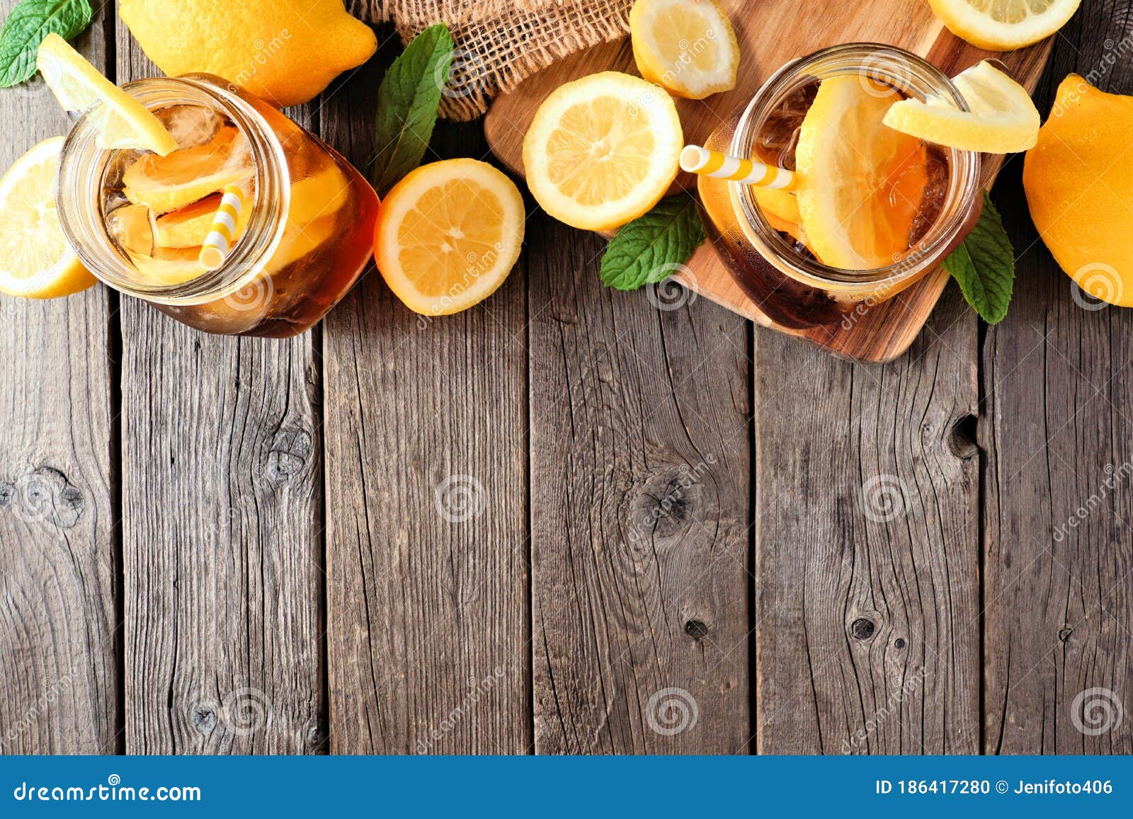 Cool Summer Chocolate Ice Cream And Frozen Treats Corner Border Over A ...