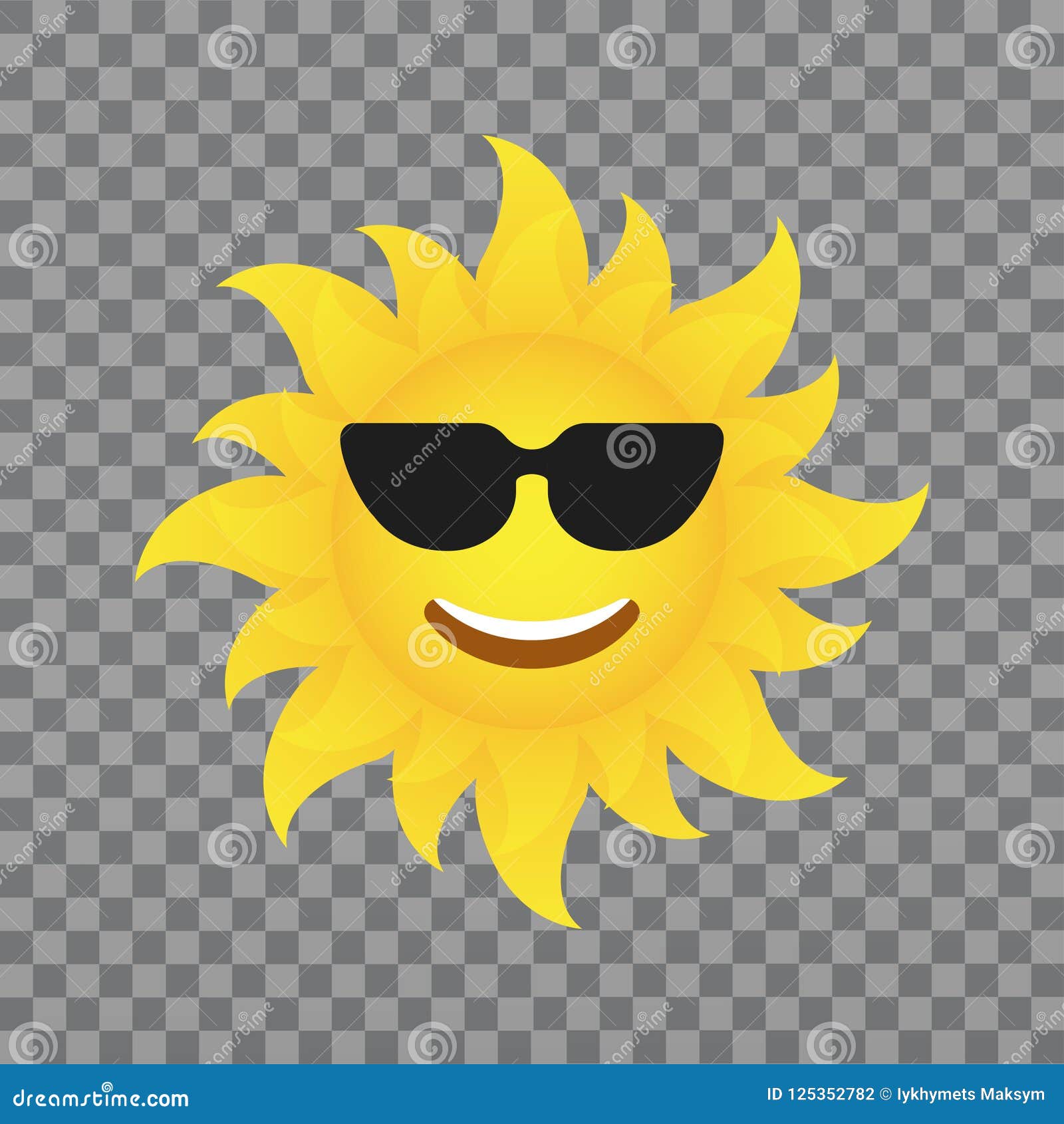 Cool Sun Icon. Vector Illustration Stock Vector - Illustration of ...