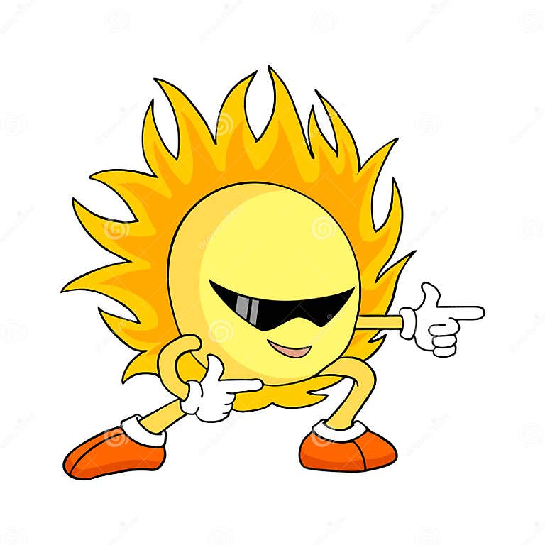 Cool sun with sunglasses stock vector. Illustration of cool - 153501594