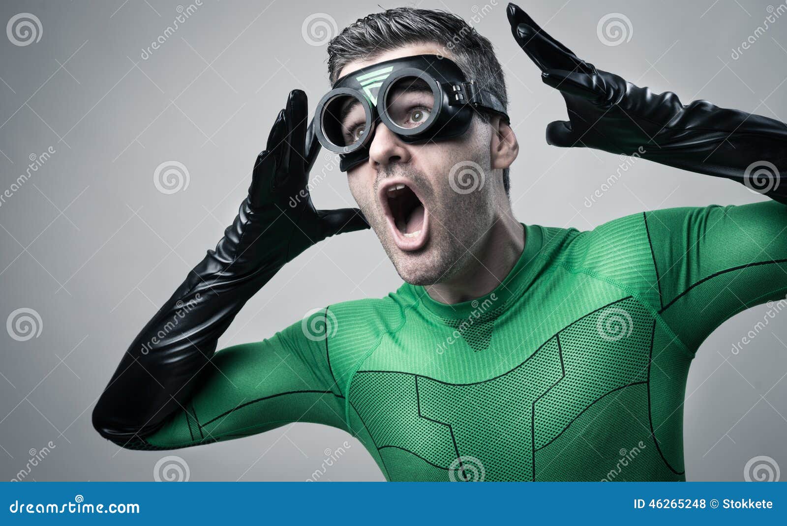 Cool Superhero Shouting Out Loud Stock Photo - Image of scared, mouth ...