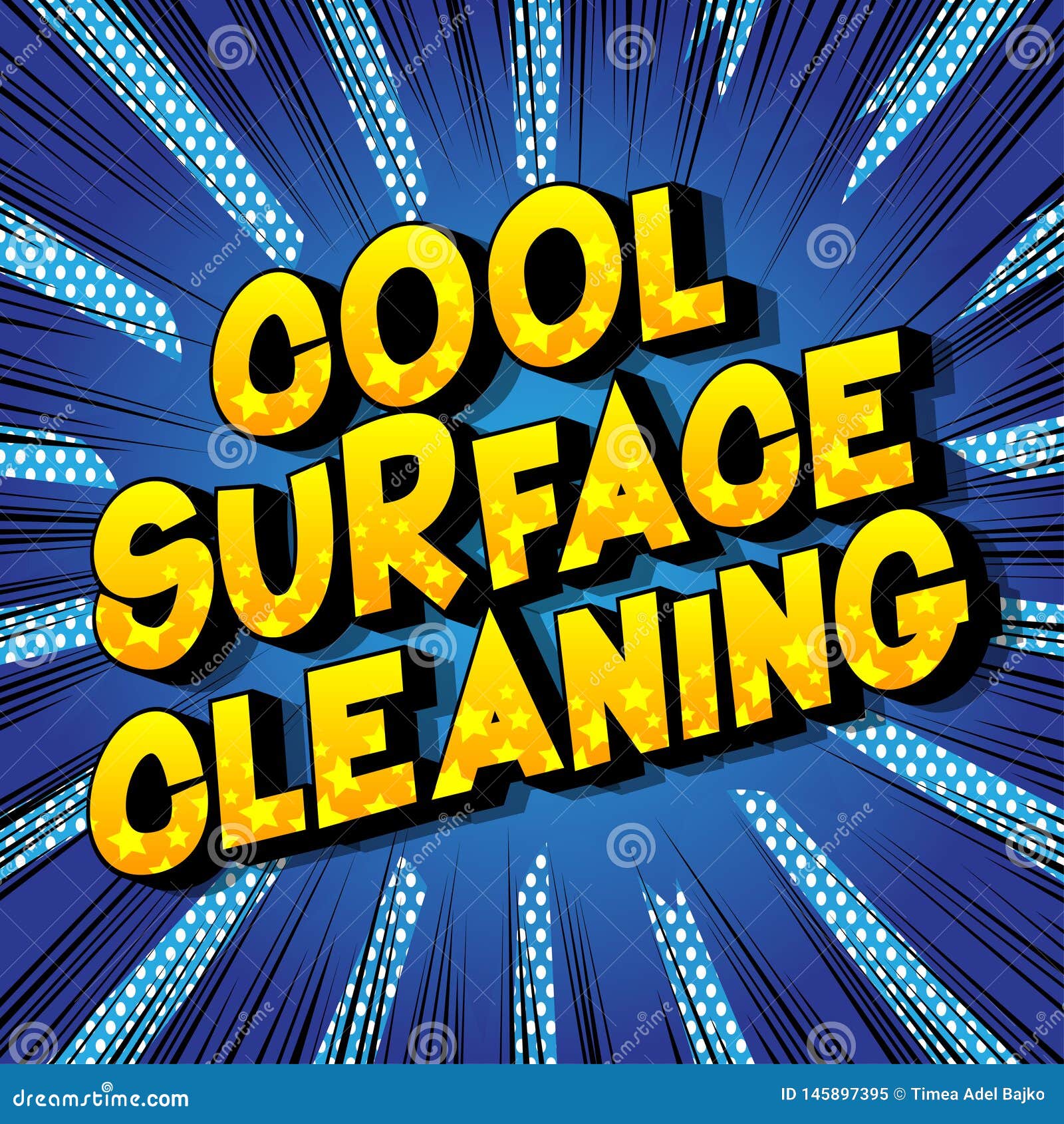 Cool Surface Cleaning - Comic Book Style Words. Stock Vector ...