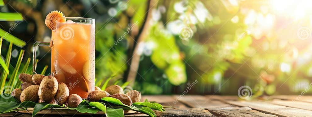 Cool Tamarind Cocktail on the Table. Selective Focus Stock Photo ...