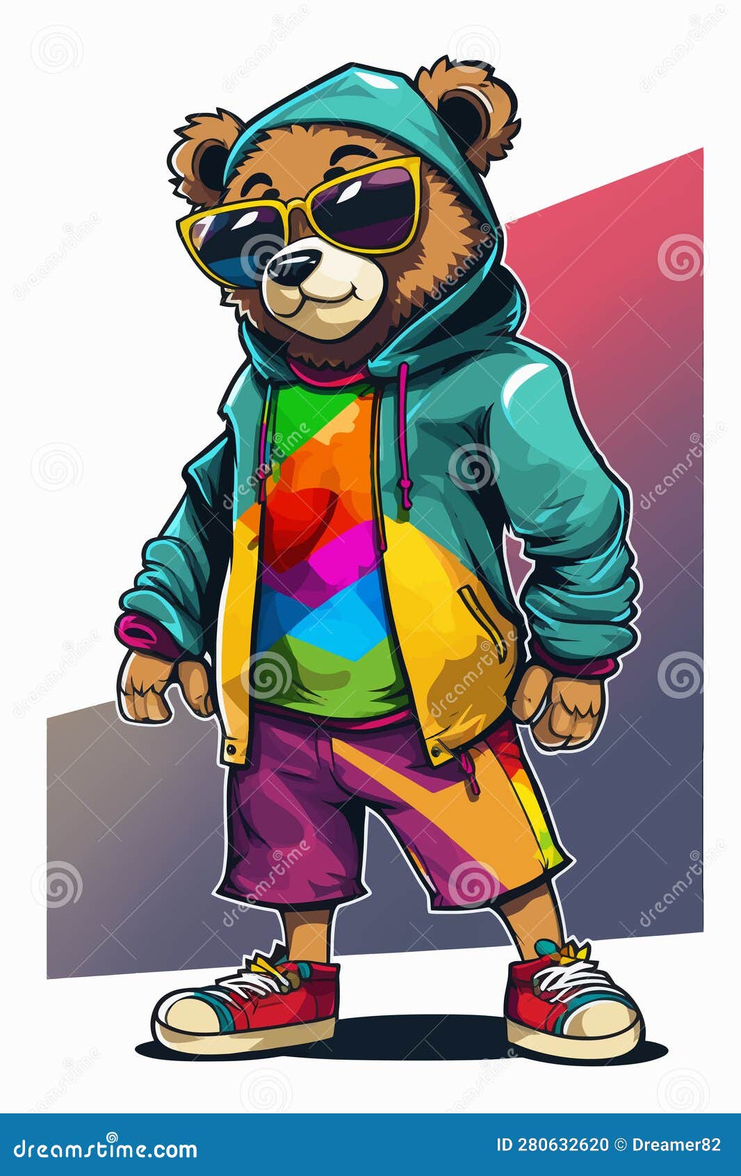 Cool Teddy Bear in Tracksuit. Rapper, Dancer, Hipster Stock ...