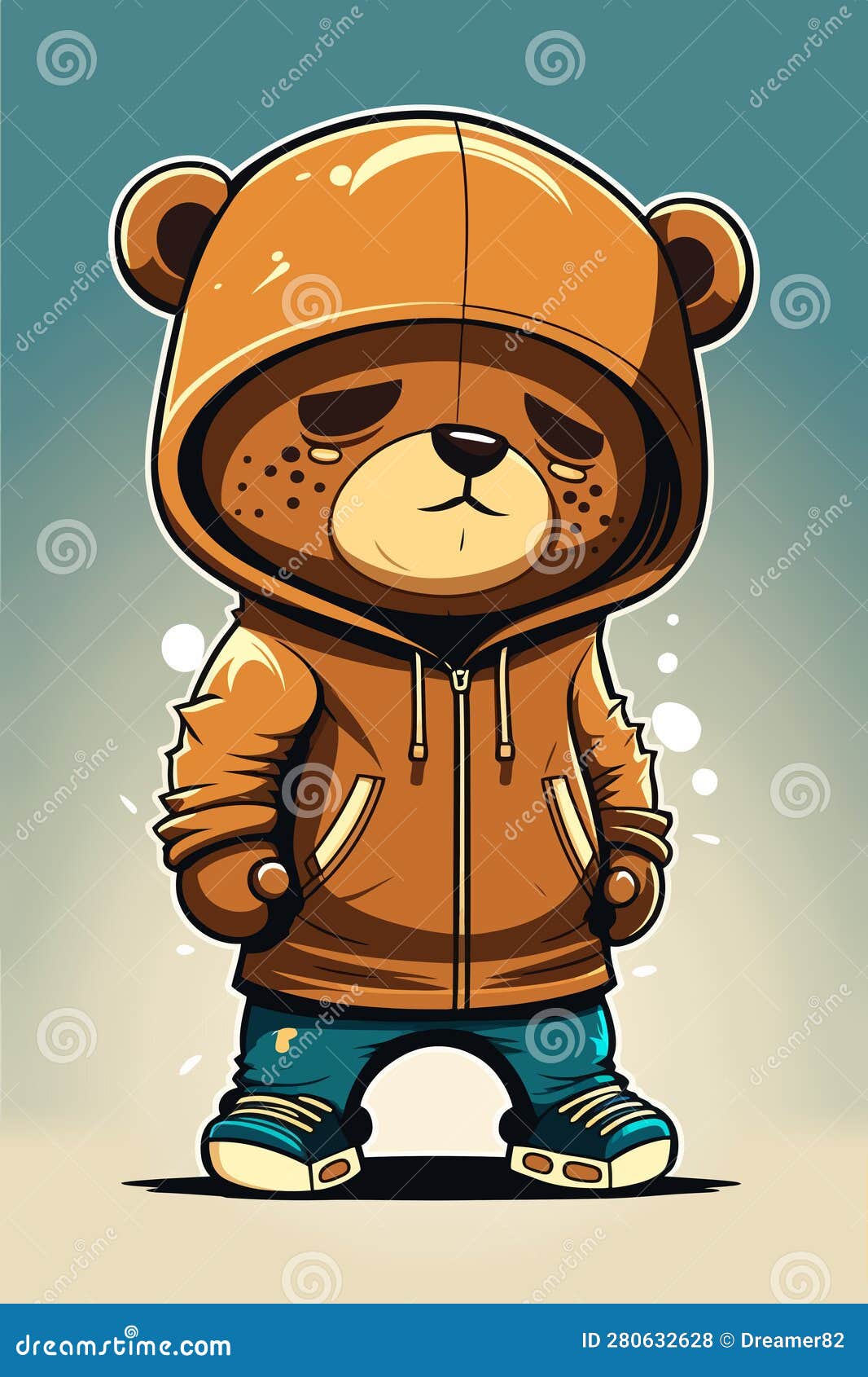 Cool Teddy Bear in Tracksuit. Rapper, Dancer, Hipster Stock ...