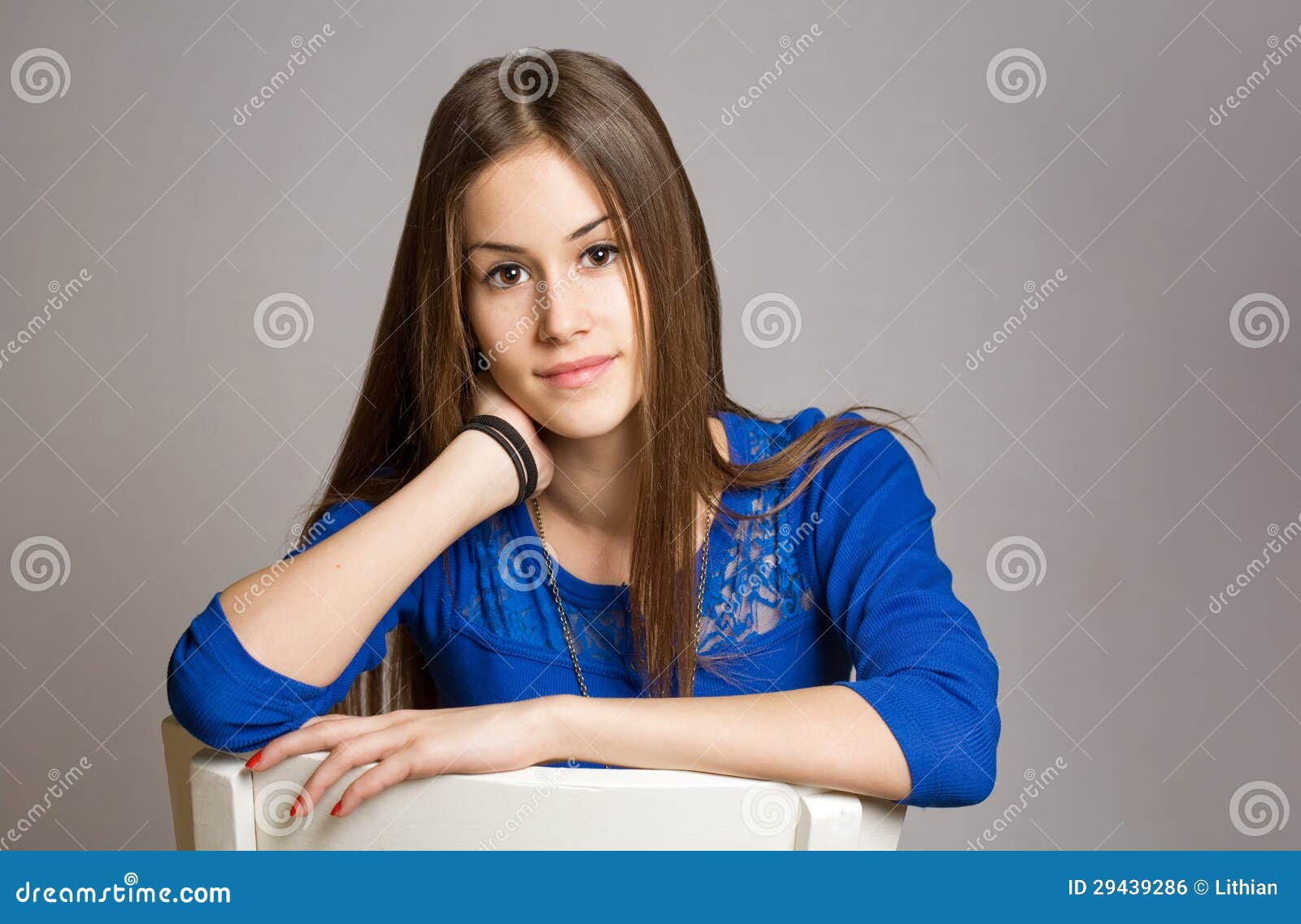 Cool teen girl. stock photo. Image of pretty, brunette - 29439286