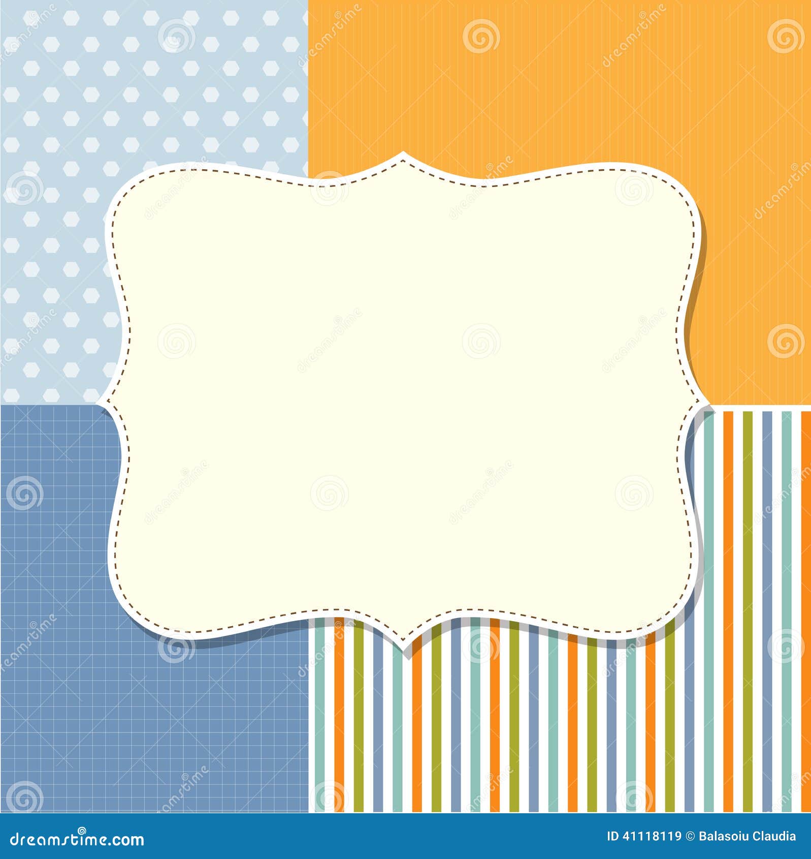 Cool Template Frame Design for Greeting Card Stock Illustration ...