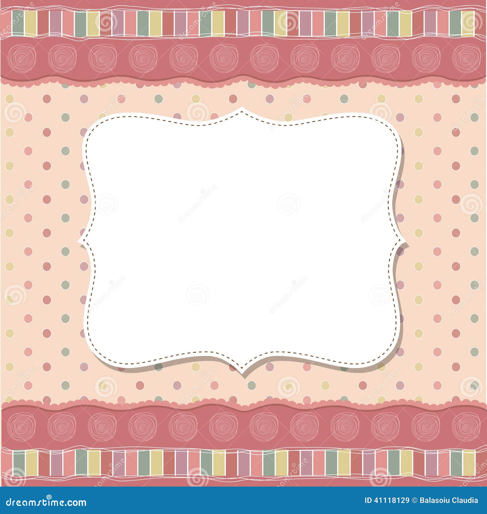 Cool Template Frame Design for Greeting Card Stock Illustration ...