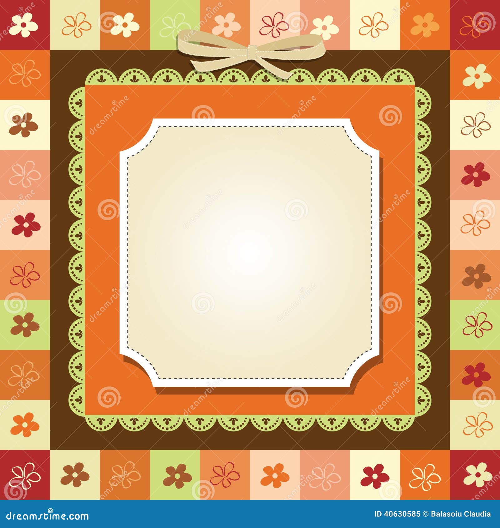Cool Template Frame Design for Greeting Card Stock Vector ...