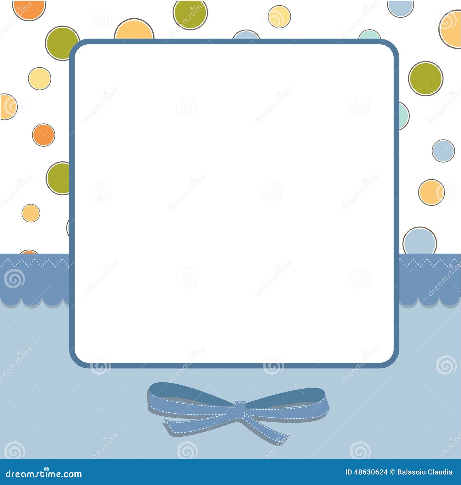 Cool Template Frame Design for Greeting Card Stock Vector ...