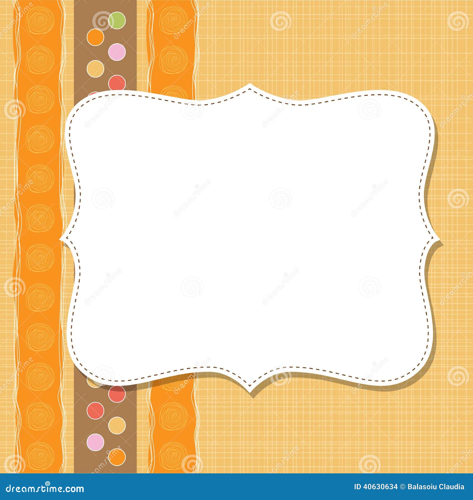Cool Template Frame Design for Greeting Card Stock Vector ...