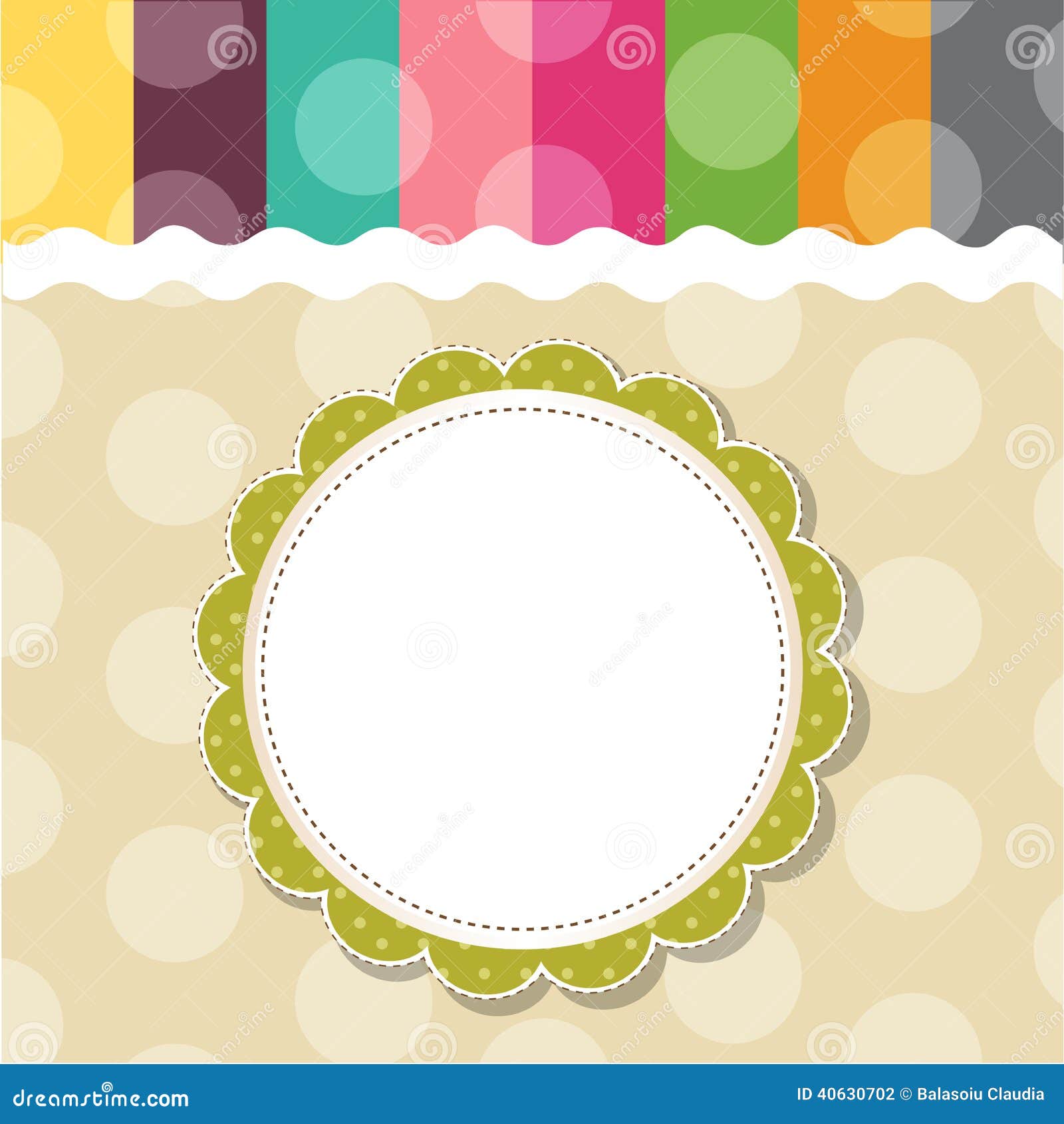 Cool Template Frame Design for Greeting Card Stock Vector ...