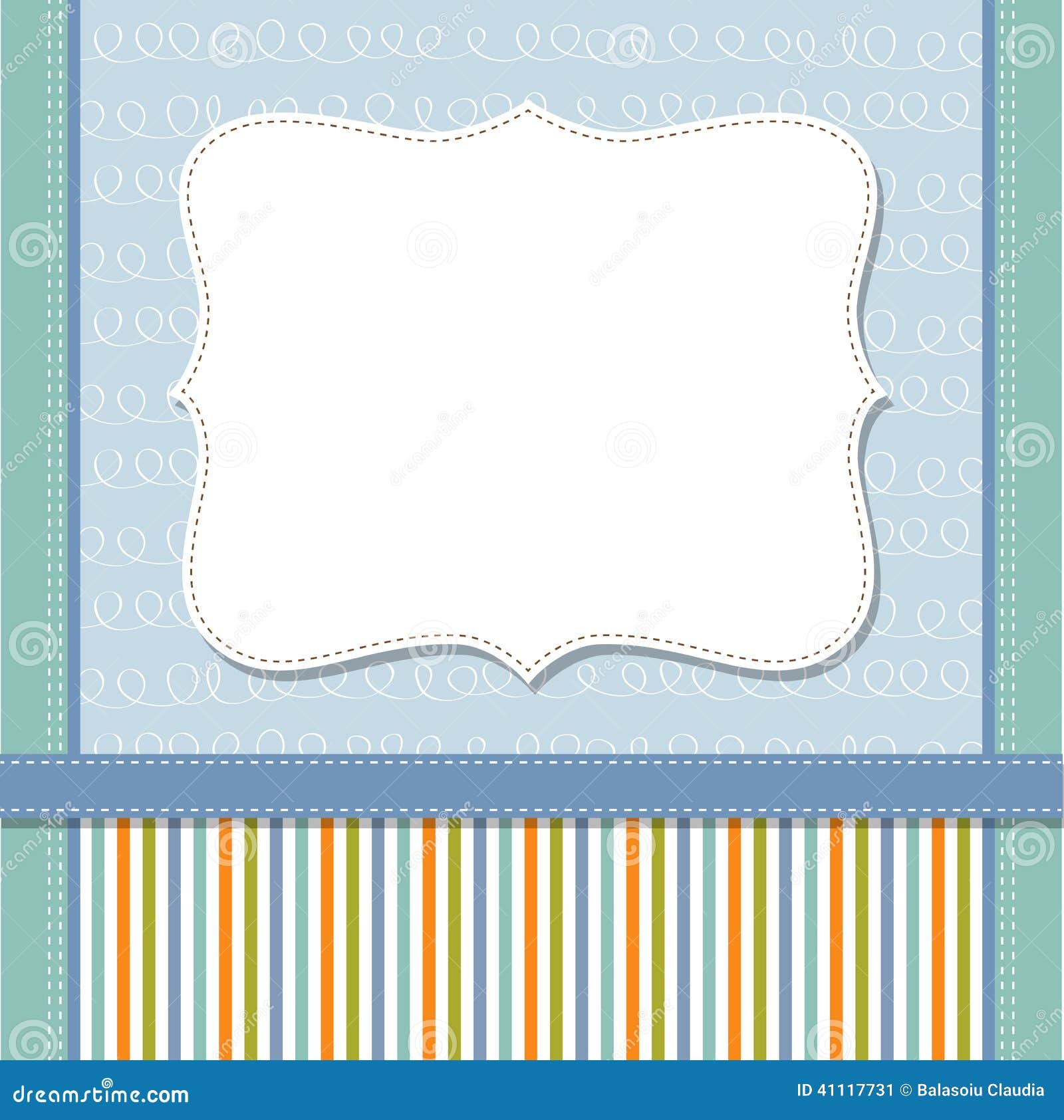 Cool Template Frame Design for Greeting Card Stock Vector ...