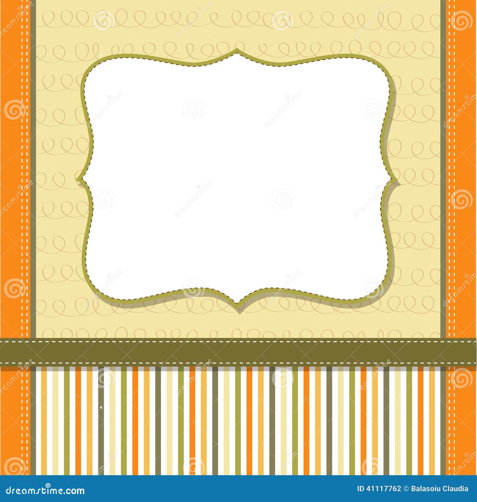 Cool Template Frame Design for Greeting Card Stock Vector ...