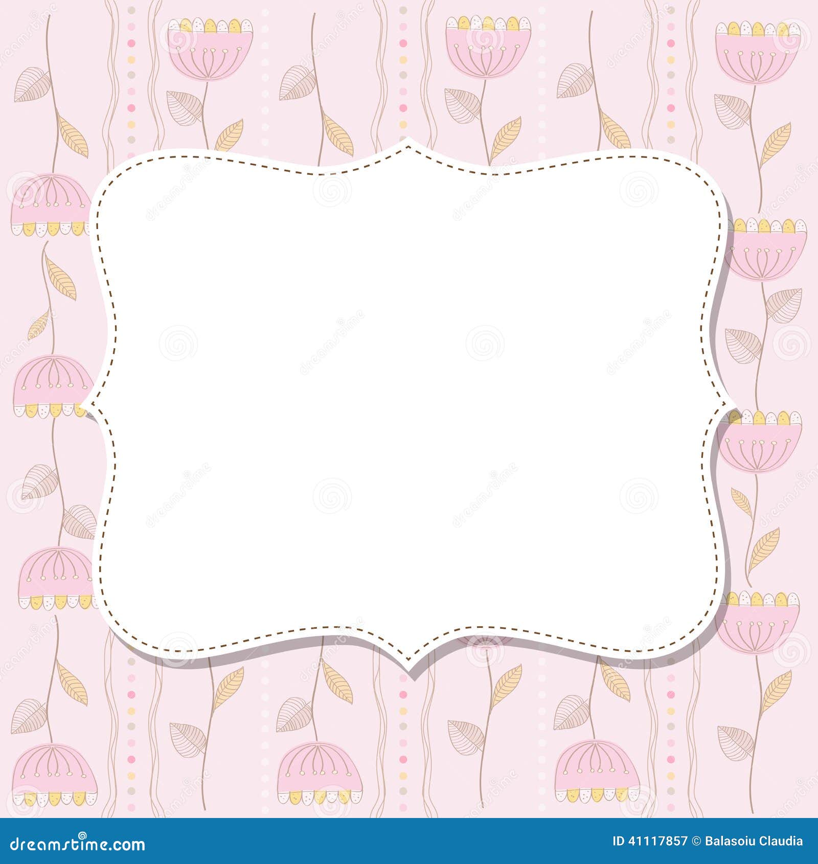 Cool Template Frame Design for Greeting Card Stock Vector ...