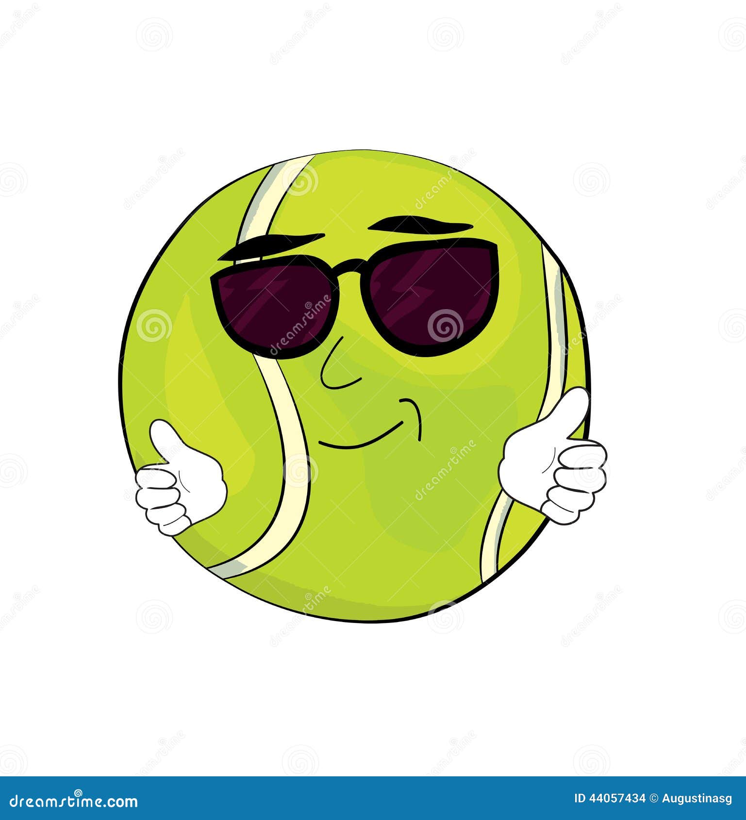 Cool tennis ball cartoon stock illustration. Illustration of round ...