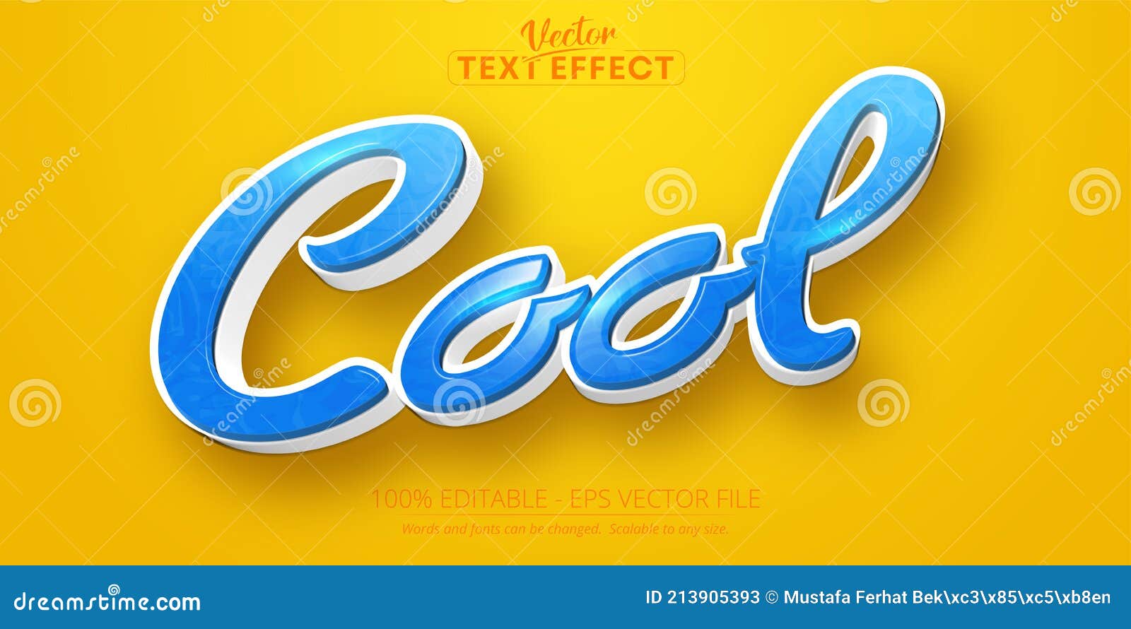 Cool Text, Cartoon Style Editable Text Effect Stock Vector ...