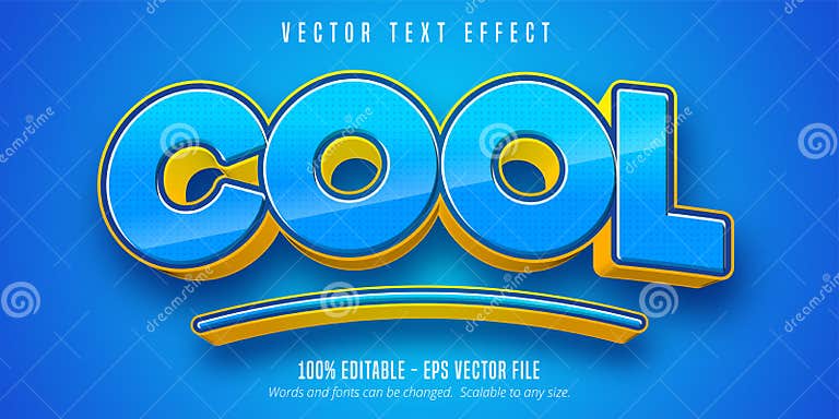 Cool Text, 3d Editable Text Effect Stock Vector - Illustration of ...