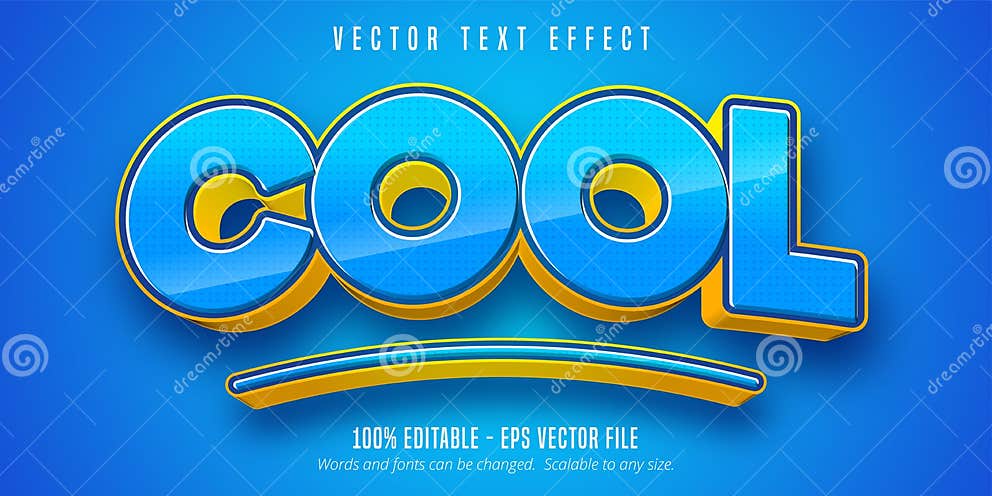 Cool Text, 3d Editable Text Effect Stock Vector - Illustration of ...