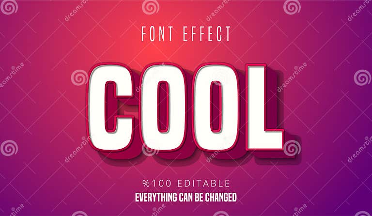 Cool Text, Editable Font Effect Stock Vector - Illustration of number ...