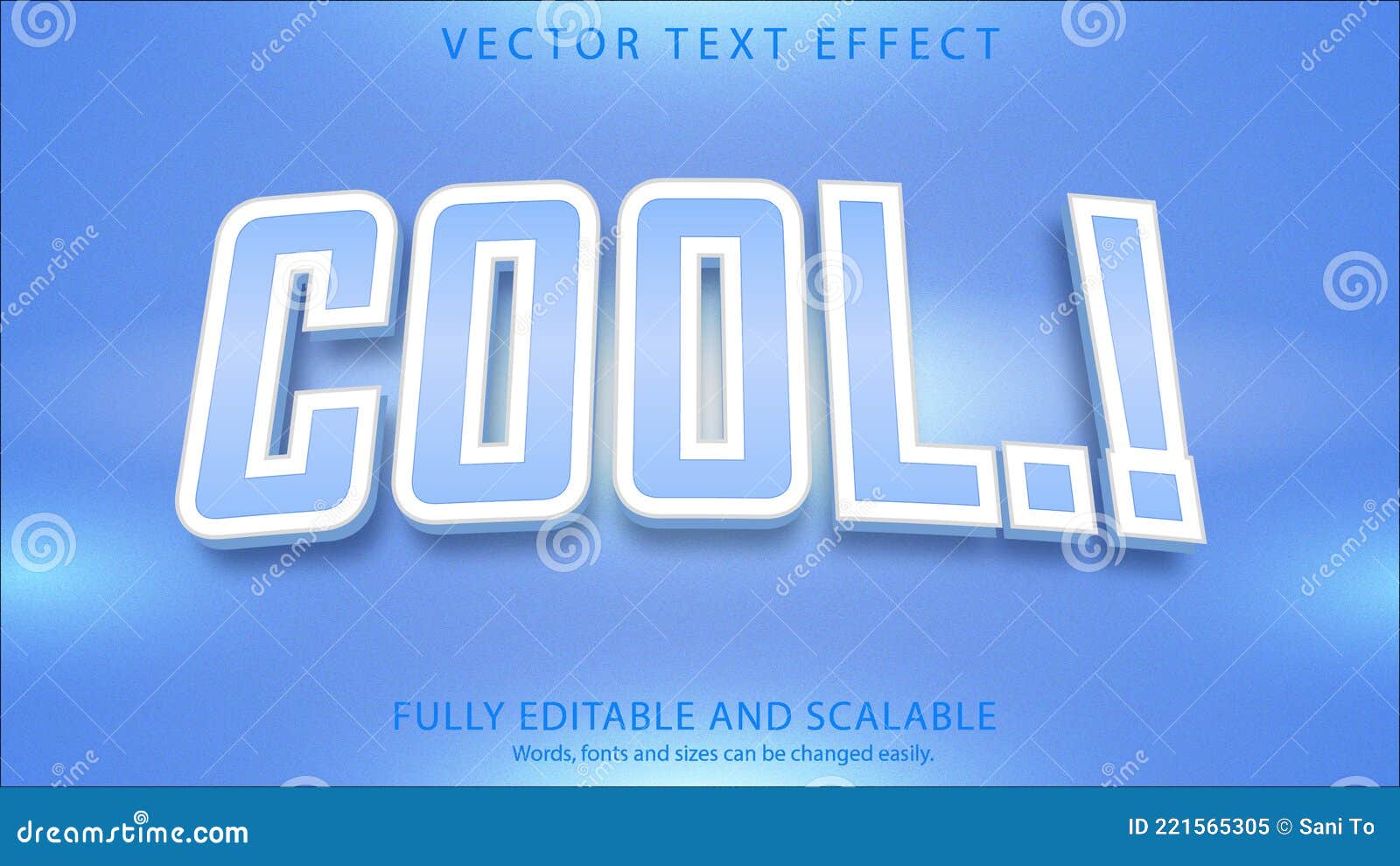 Cool text effect editable stock vector. Illustration of design - 221565305