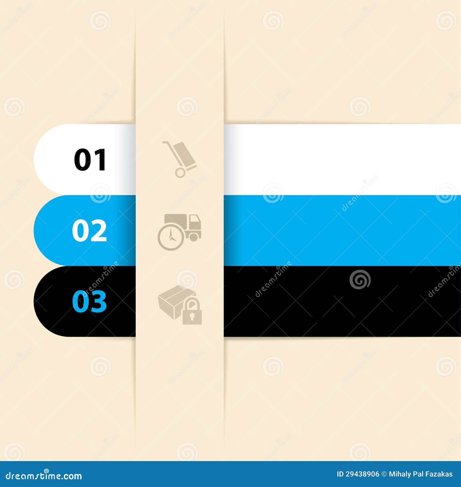 Cool Three Color Infographic Label Set Stock Vector - Illustration of ...