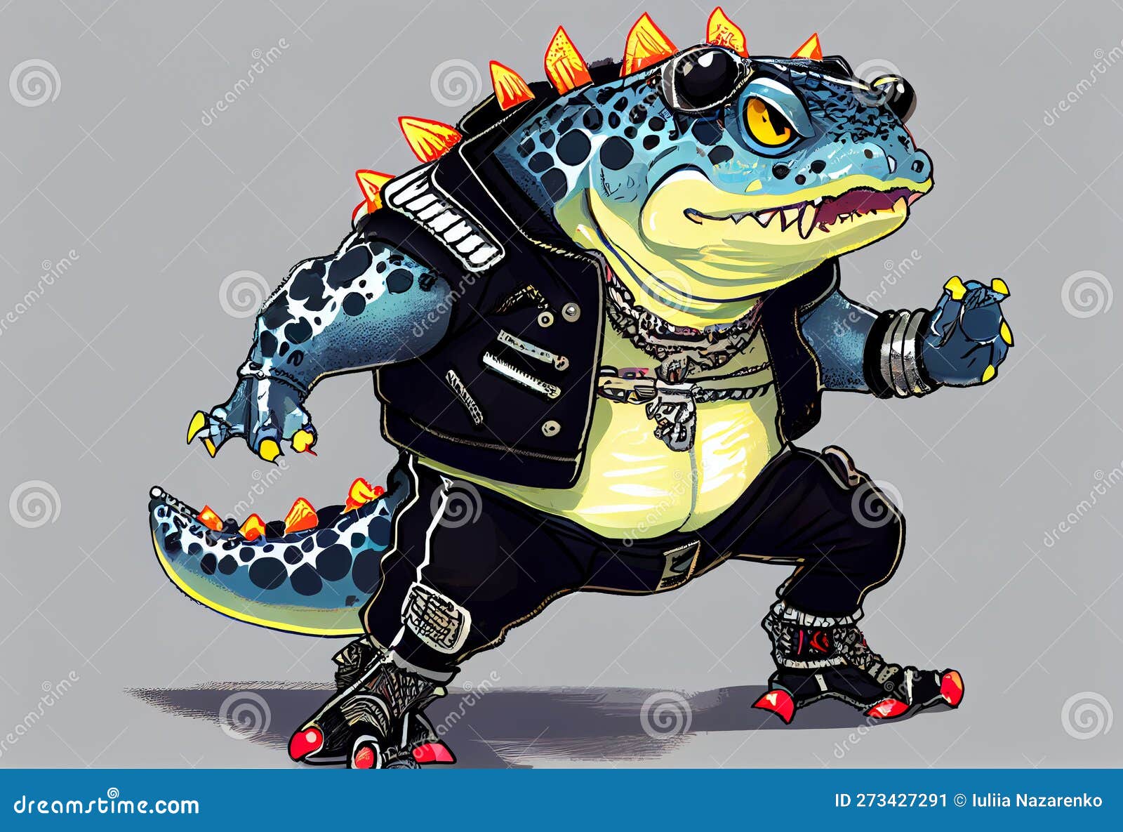 Cool Toad in a Rocker Outfit. AI Genarated Stock Image - Image of humor ...